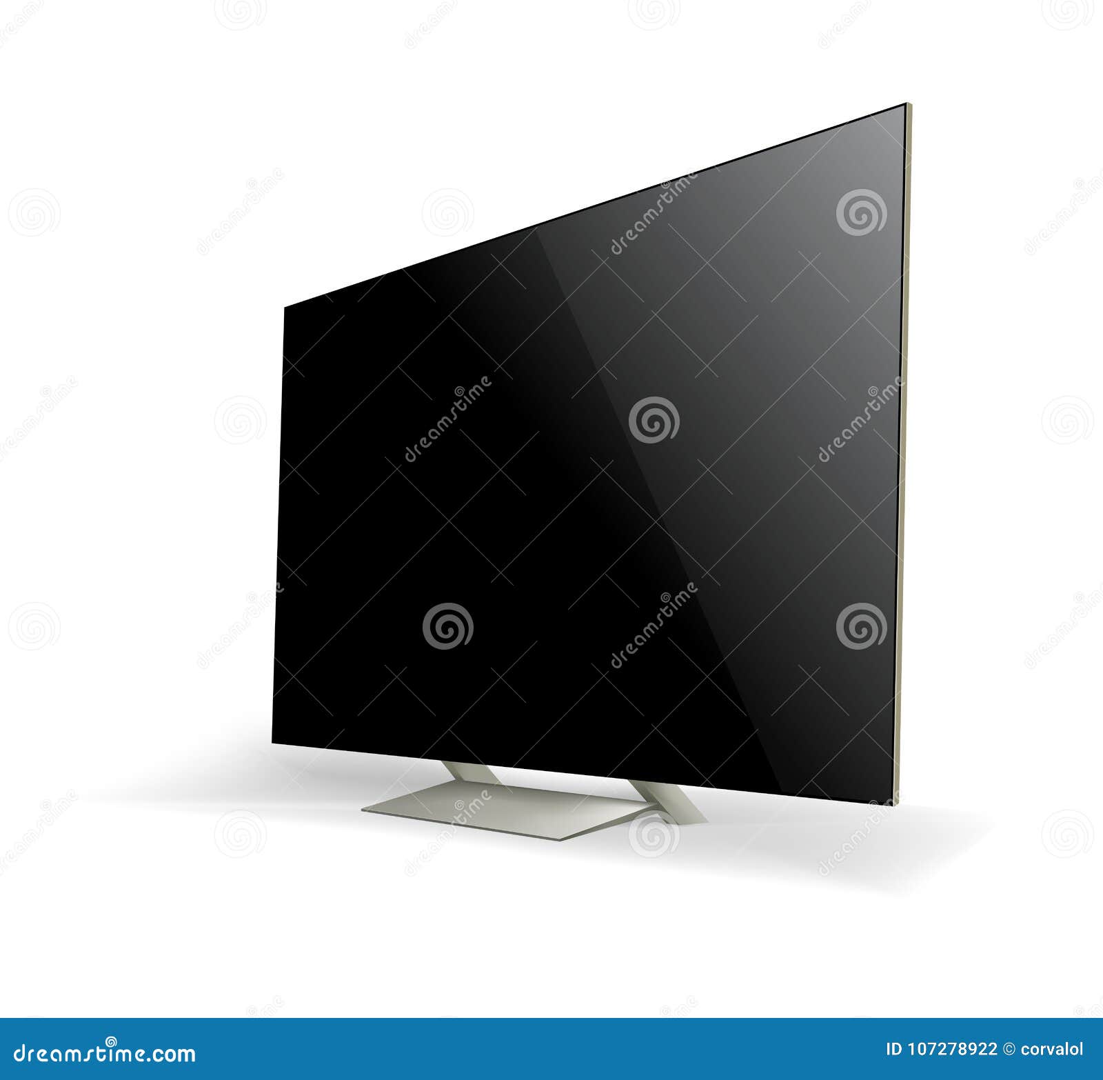 Led Lcd Tv Screen, Realistic Vector Illustration Stock Vector ...