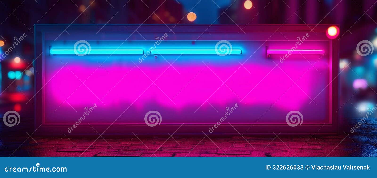 Led Light Background Stage Glowing Neon Frame Stock Illustration ...
