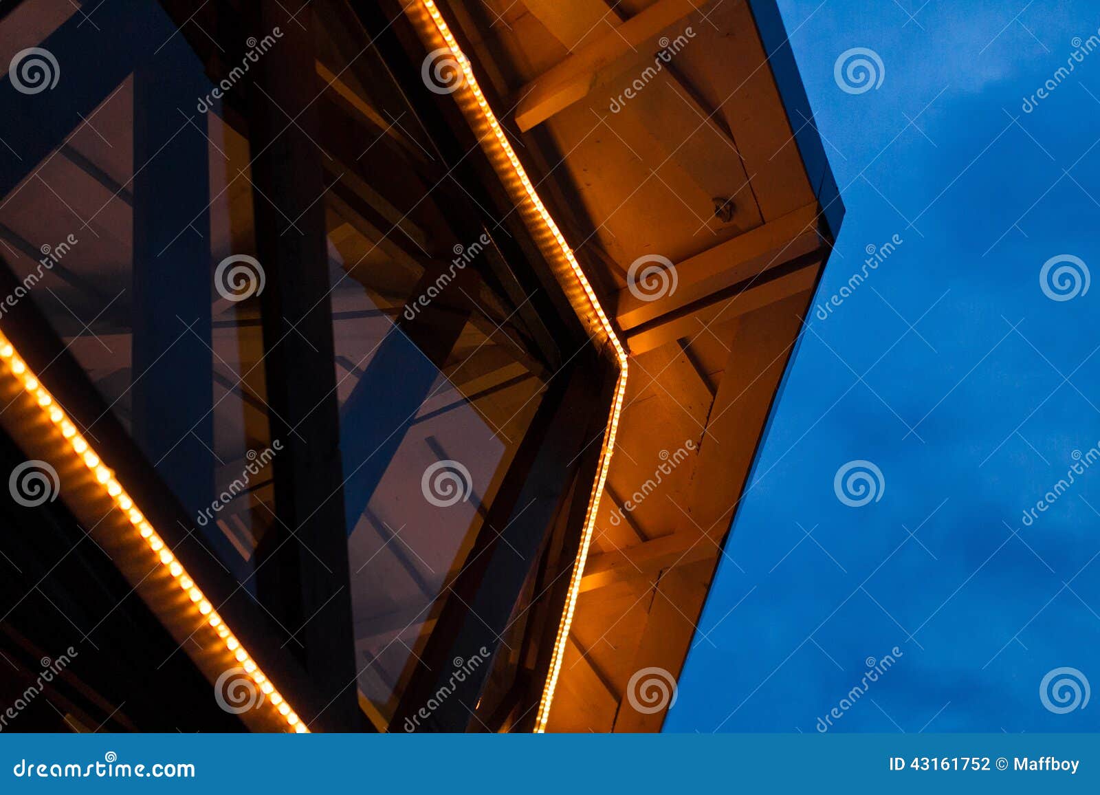 Led light building stock photo. Image of office, evening - 43161752