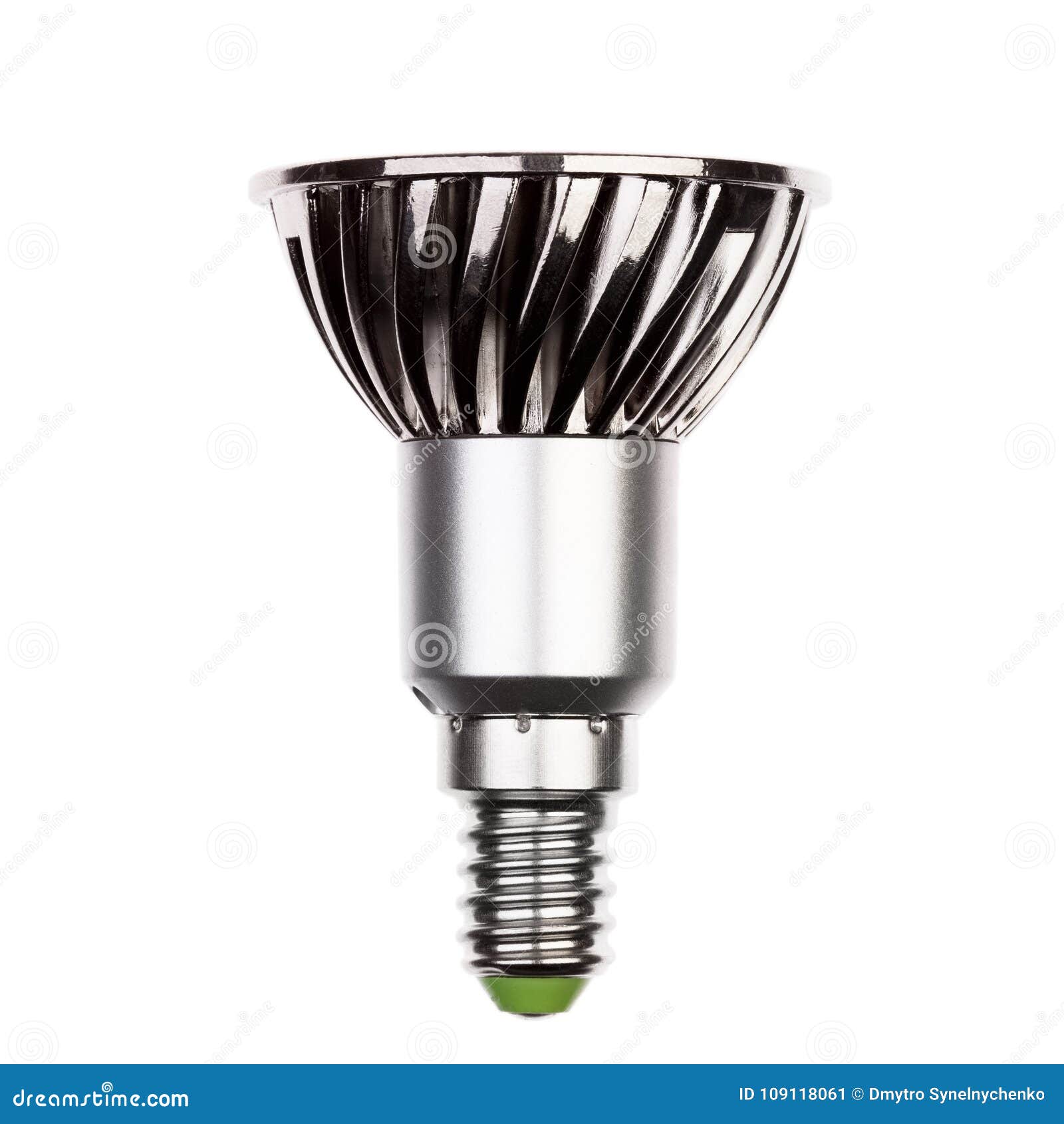 LED Light Bulb with E14 Socket Isolated on White Stock Image - Image of ...