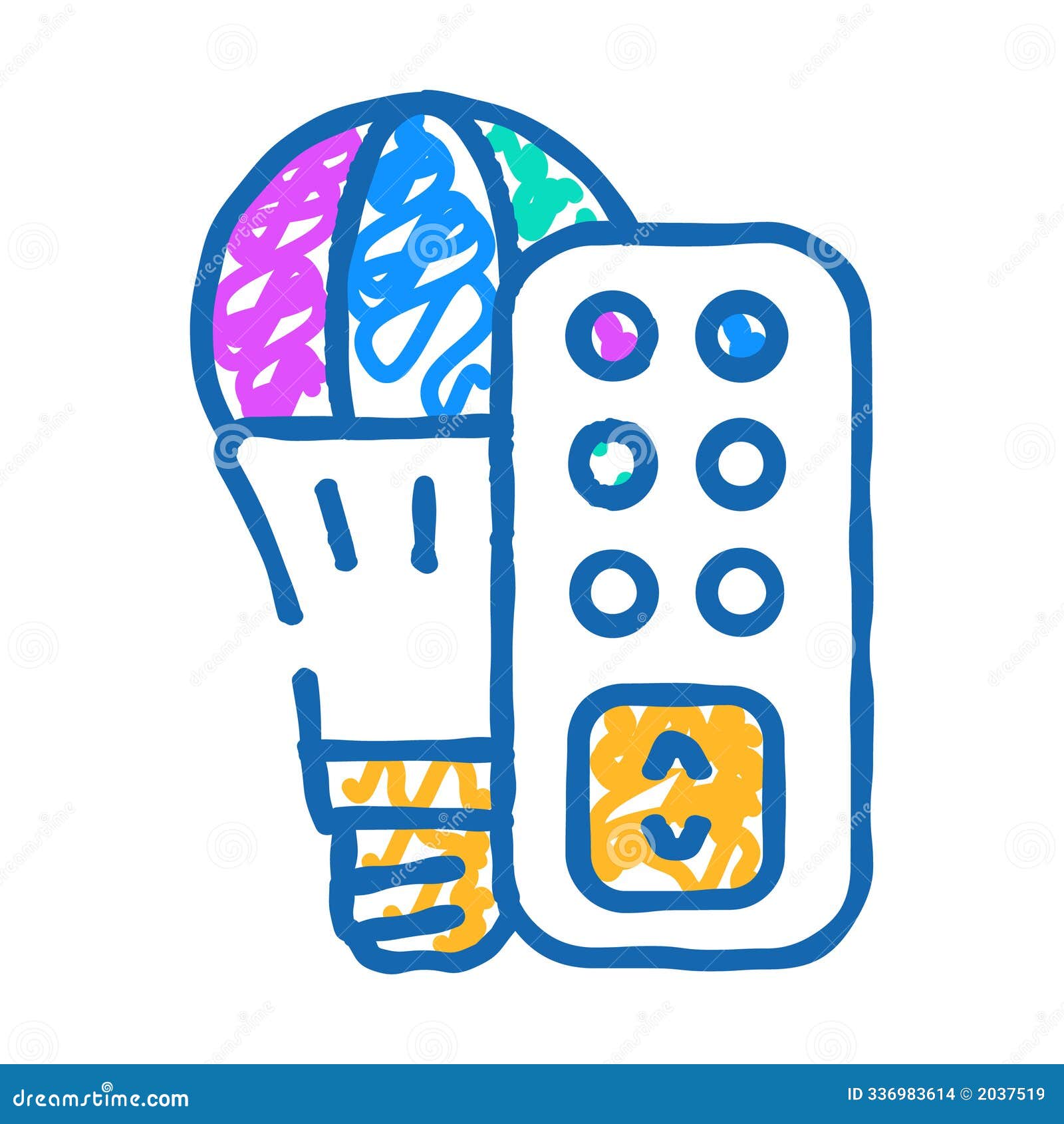 Led Light Bulb Icon Doodle Illustration Stock Vector - Illustration of ...