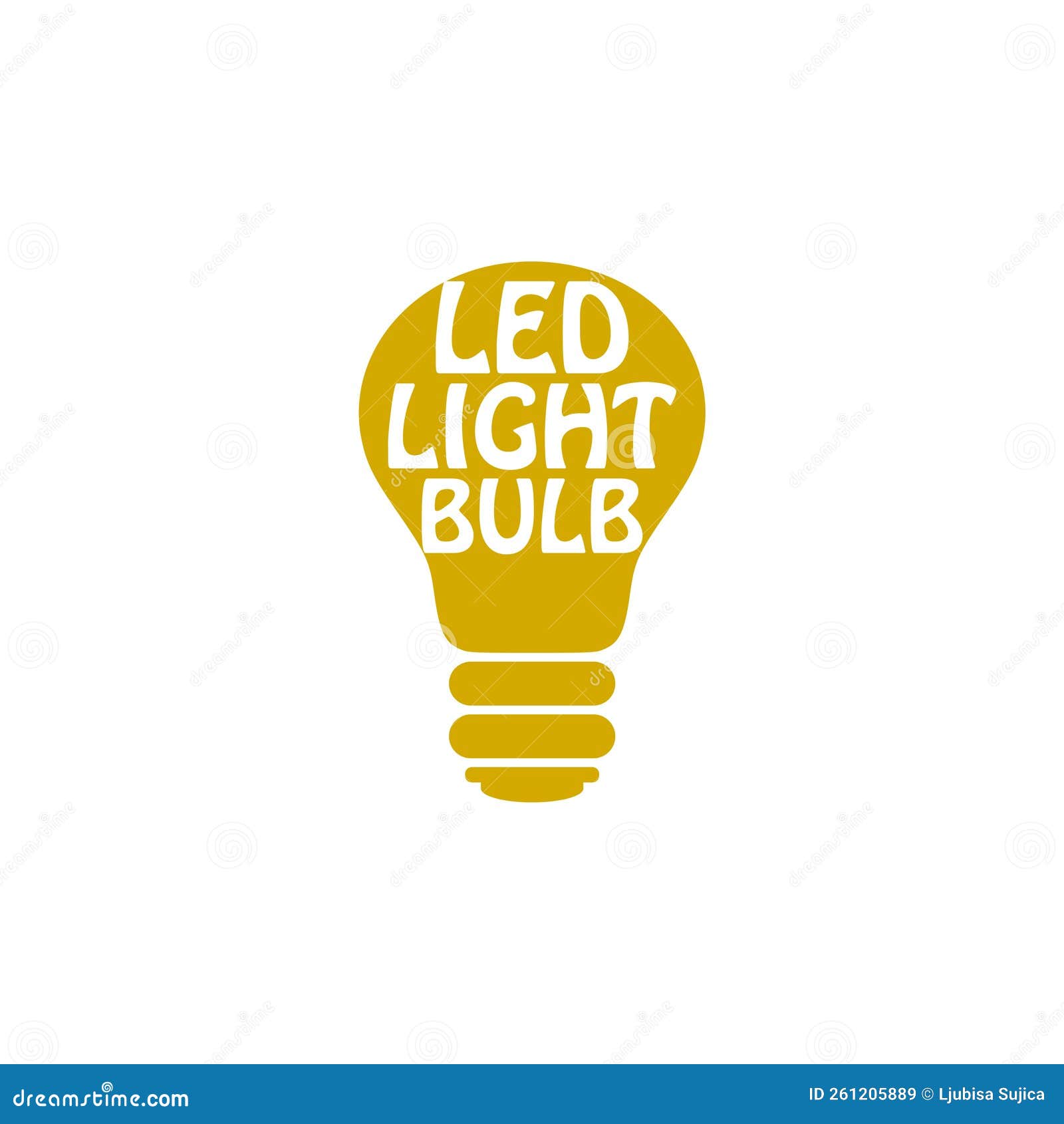 LED Light Bulb Icon Isolated on White Background Stock Vector ...