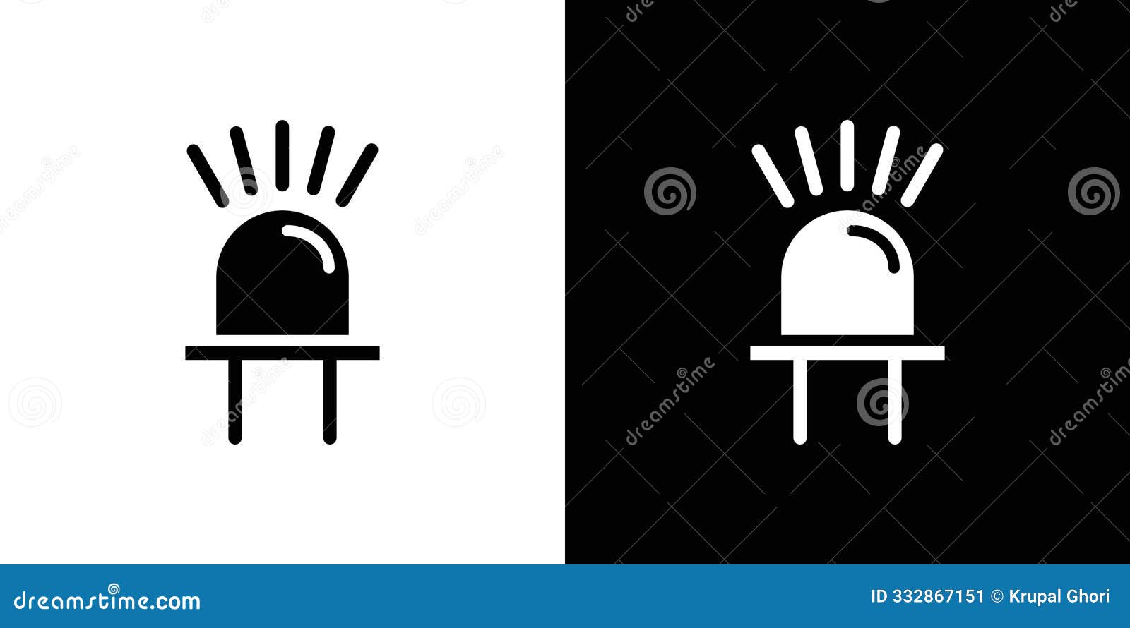 Led Light Bulb Icon Logo Set Vector Stock Vector - Illustration of ...