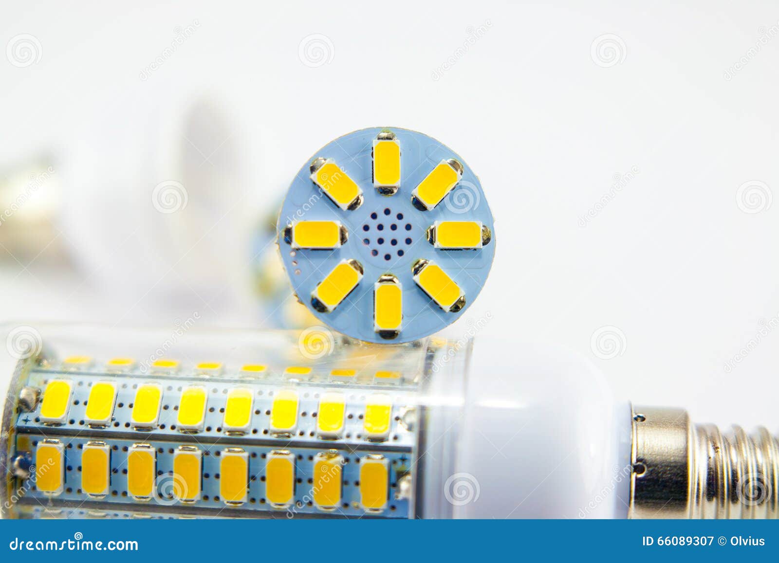 Led Light Bulb Isolated on White Background Stock Image - Image of ...