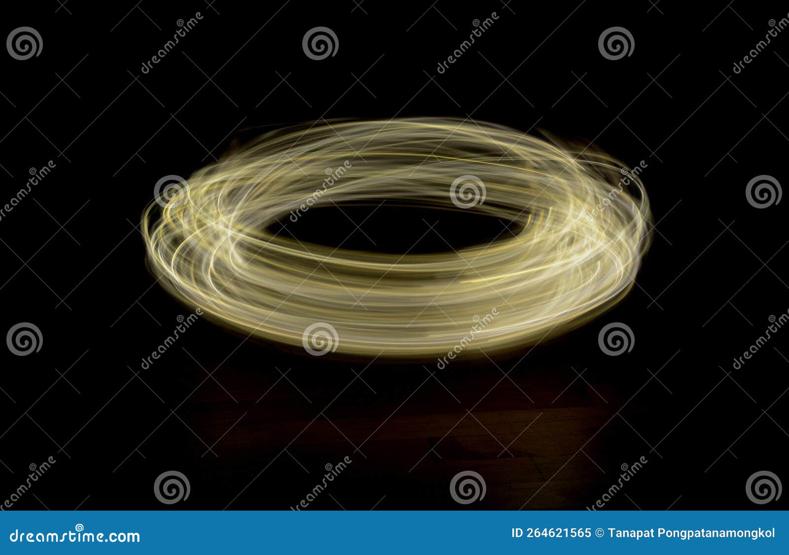 LED Light Bulb Moving Circle Around in the Dark Stock Image - Image of ...