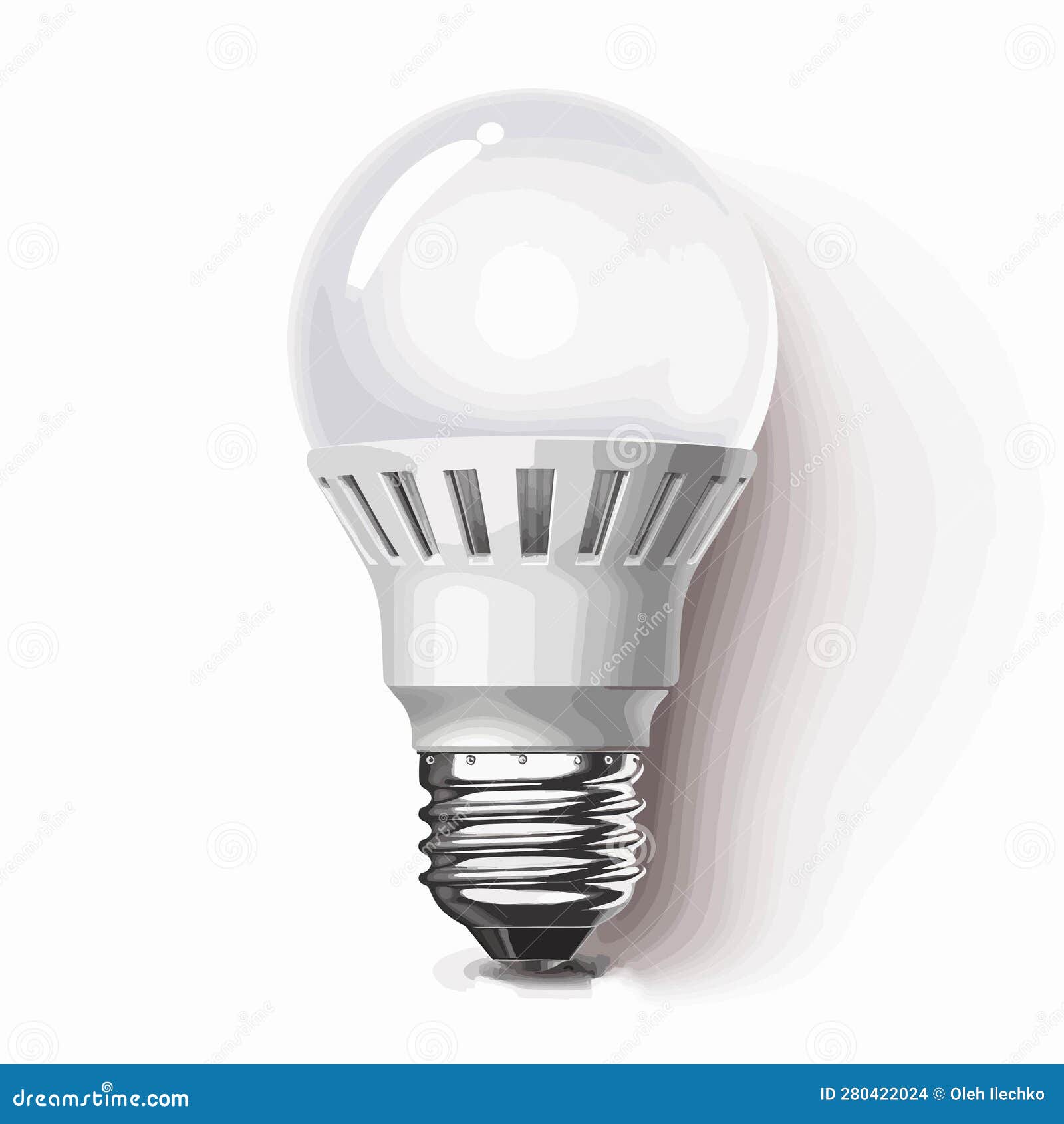 LED Light Bulb Vector Illustration Illustration Stock Vector ...