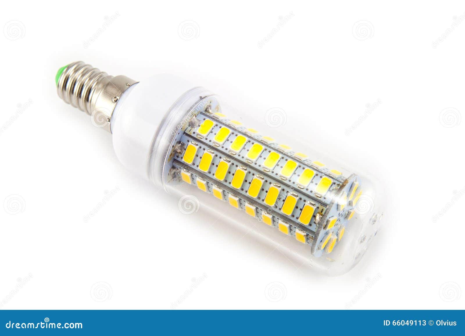 Led Light Bulb on White Background Stock Image - Image of emitting ...