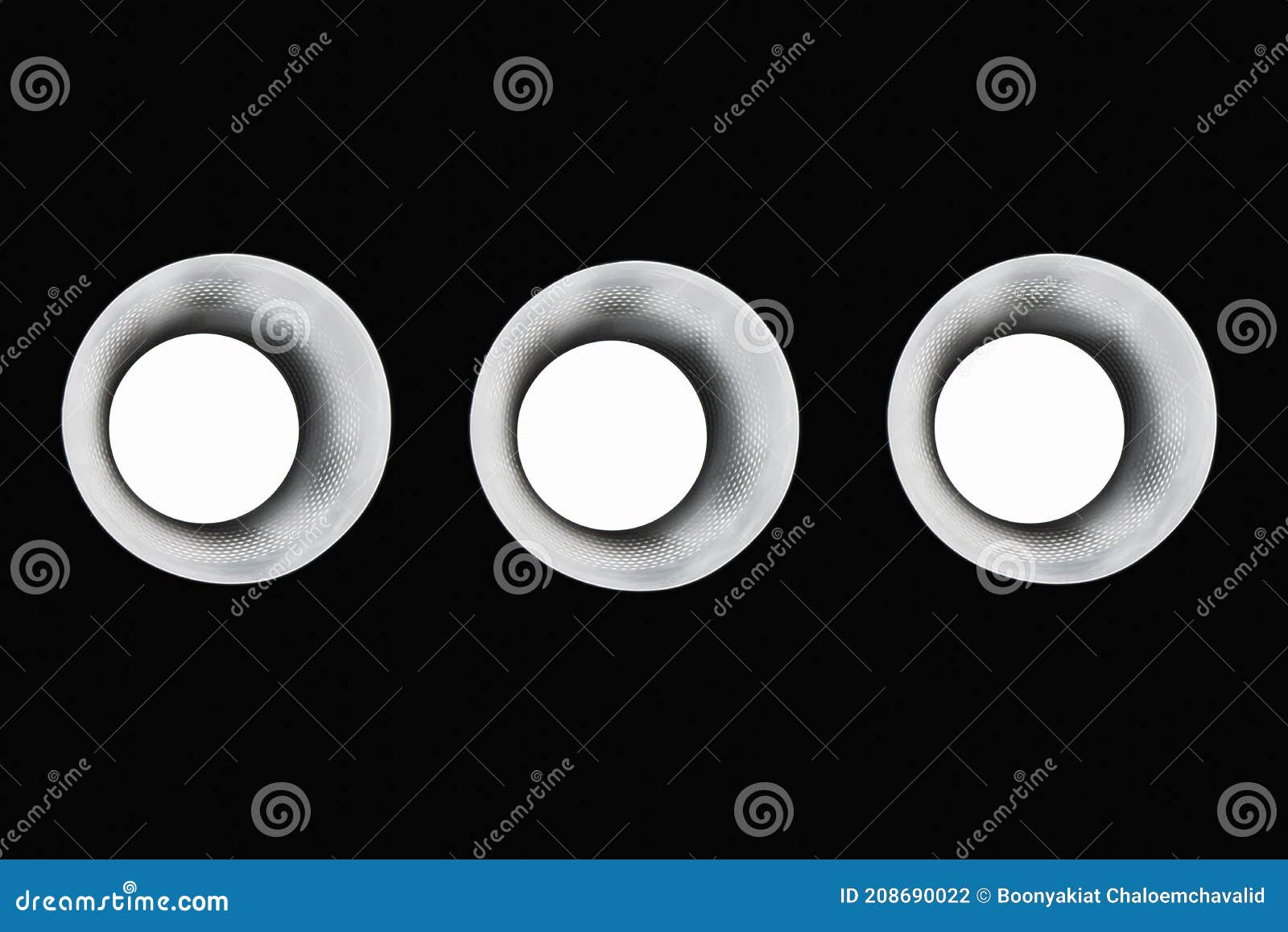 LED Light Bulbs on Black Background. Stock Photo - Image of home ...