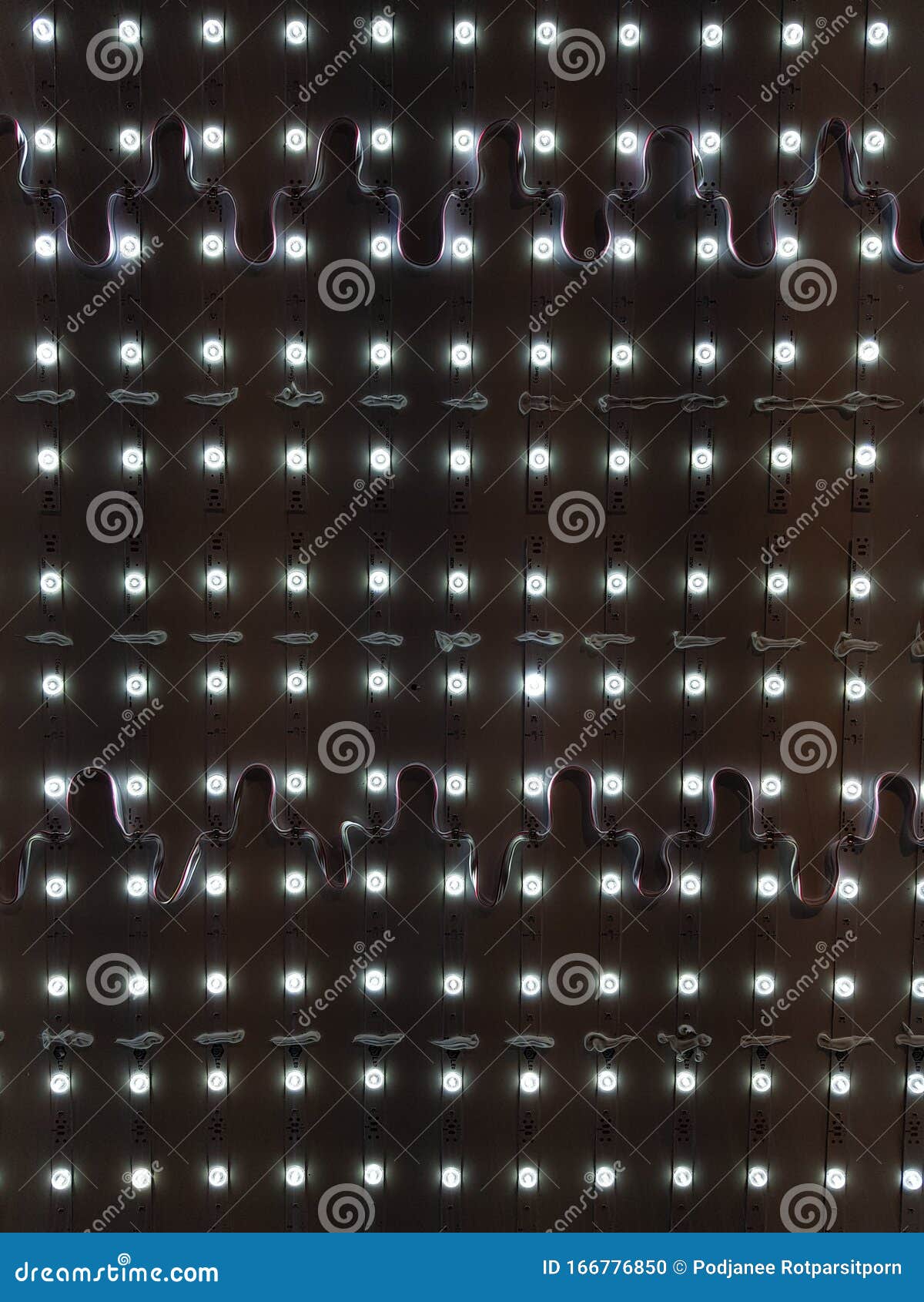 LED Light Bulbs Backside of LED Display Screen Stock Photo - Image of ...