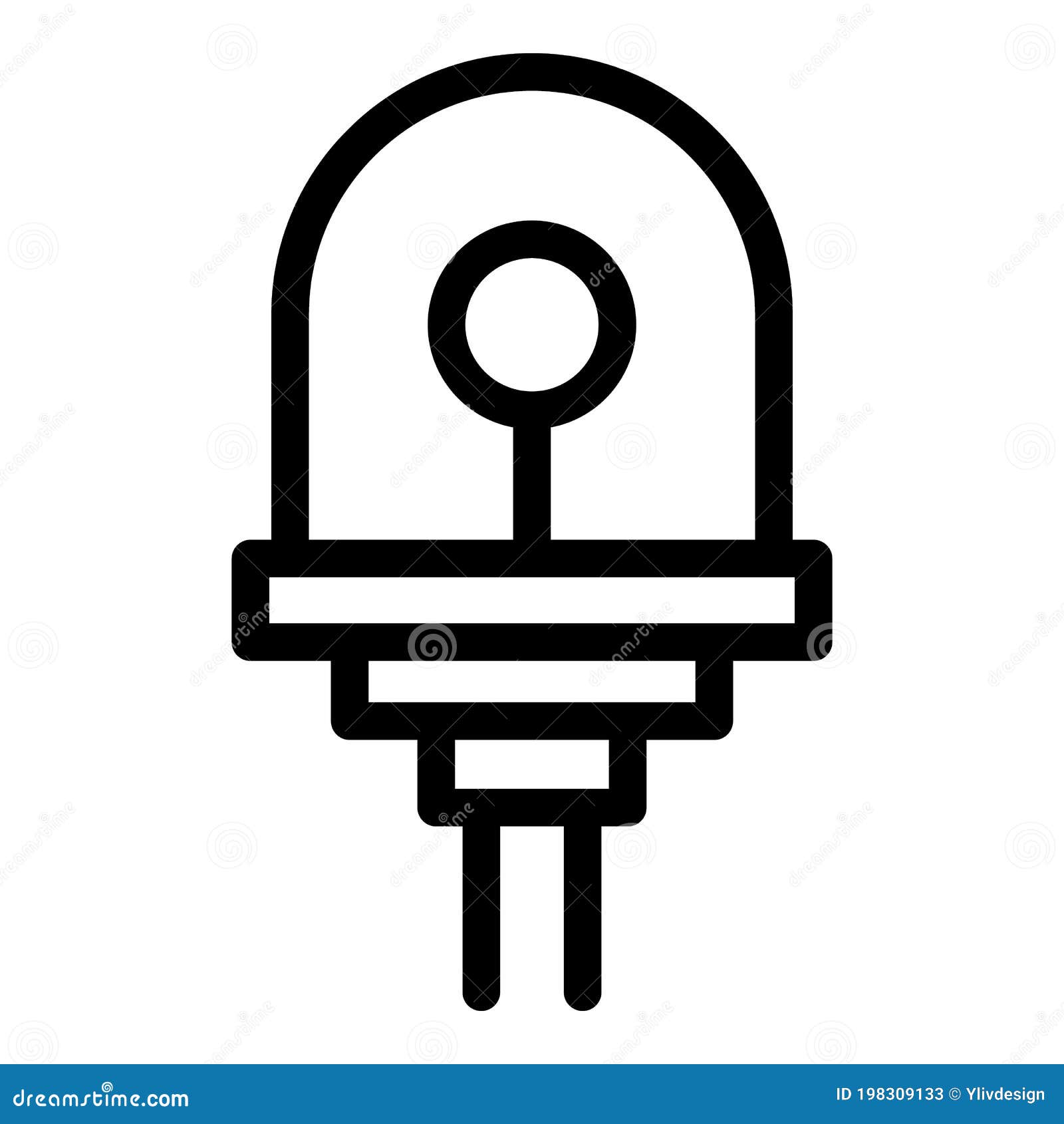 Led Light Diode Icon, Outline Style Stock Vector - Illustration of ...