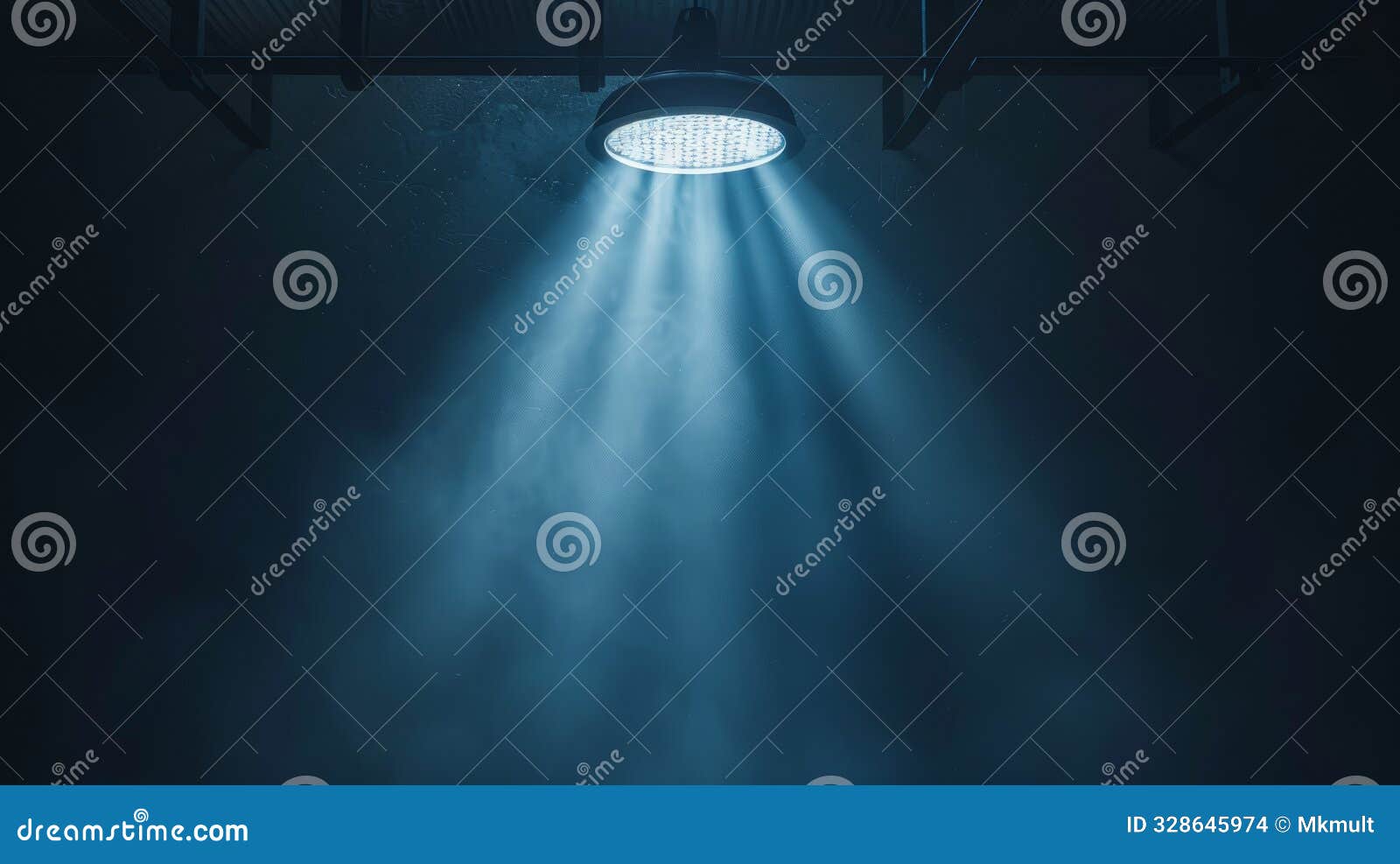 Led Light Emitting Rays Above Dark Backdrop in Low-light Setting Stock ...