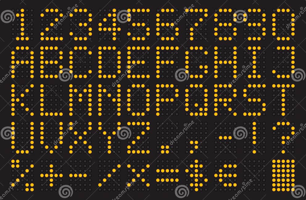 Led light font stock illustration. Illustration of panel - 16342974
