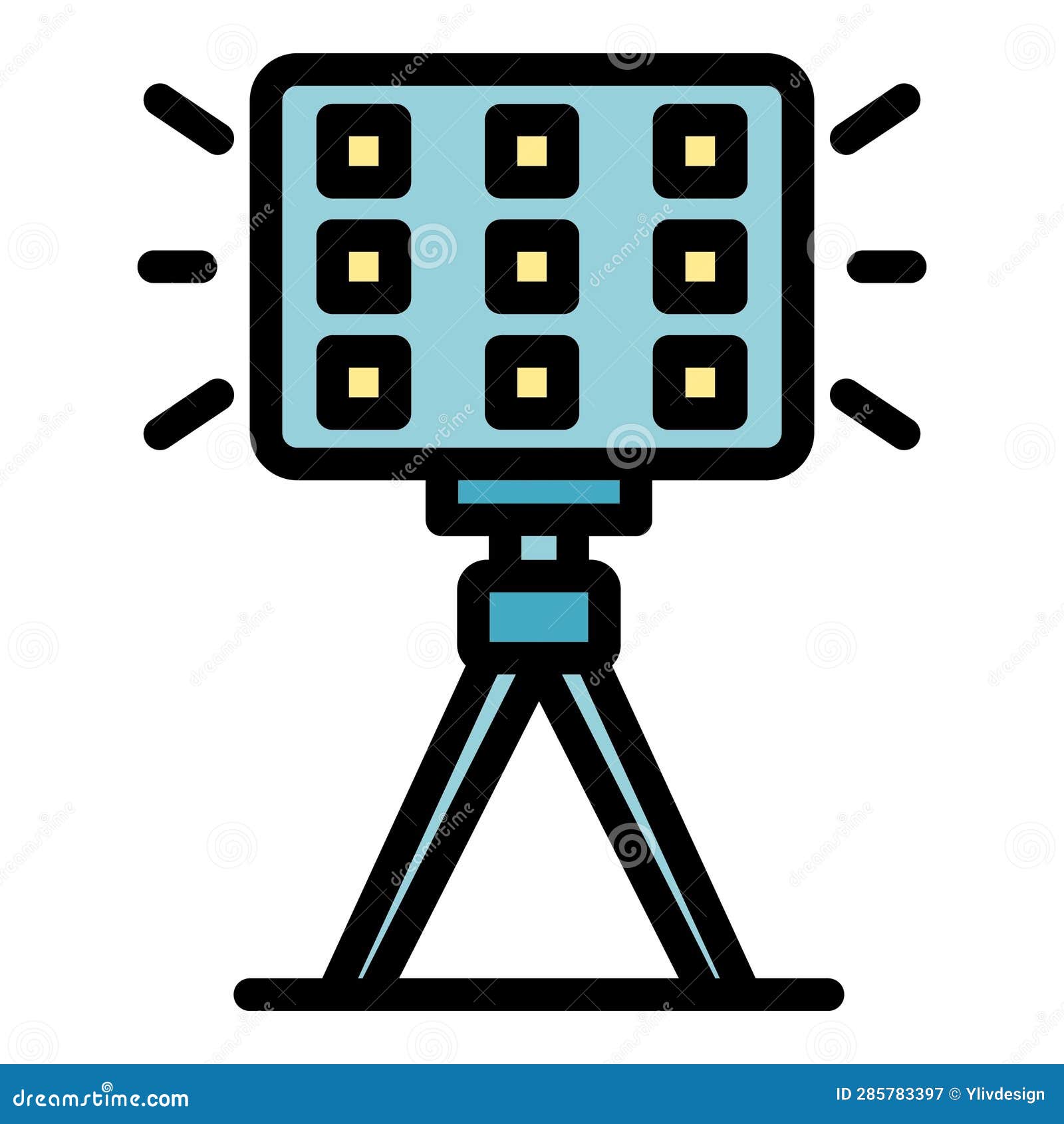 Led light icon vector flat stock vector. Illustration of photoshoot ...