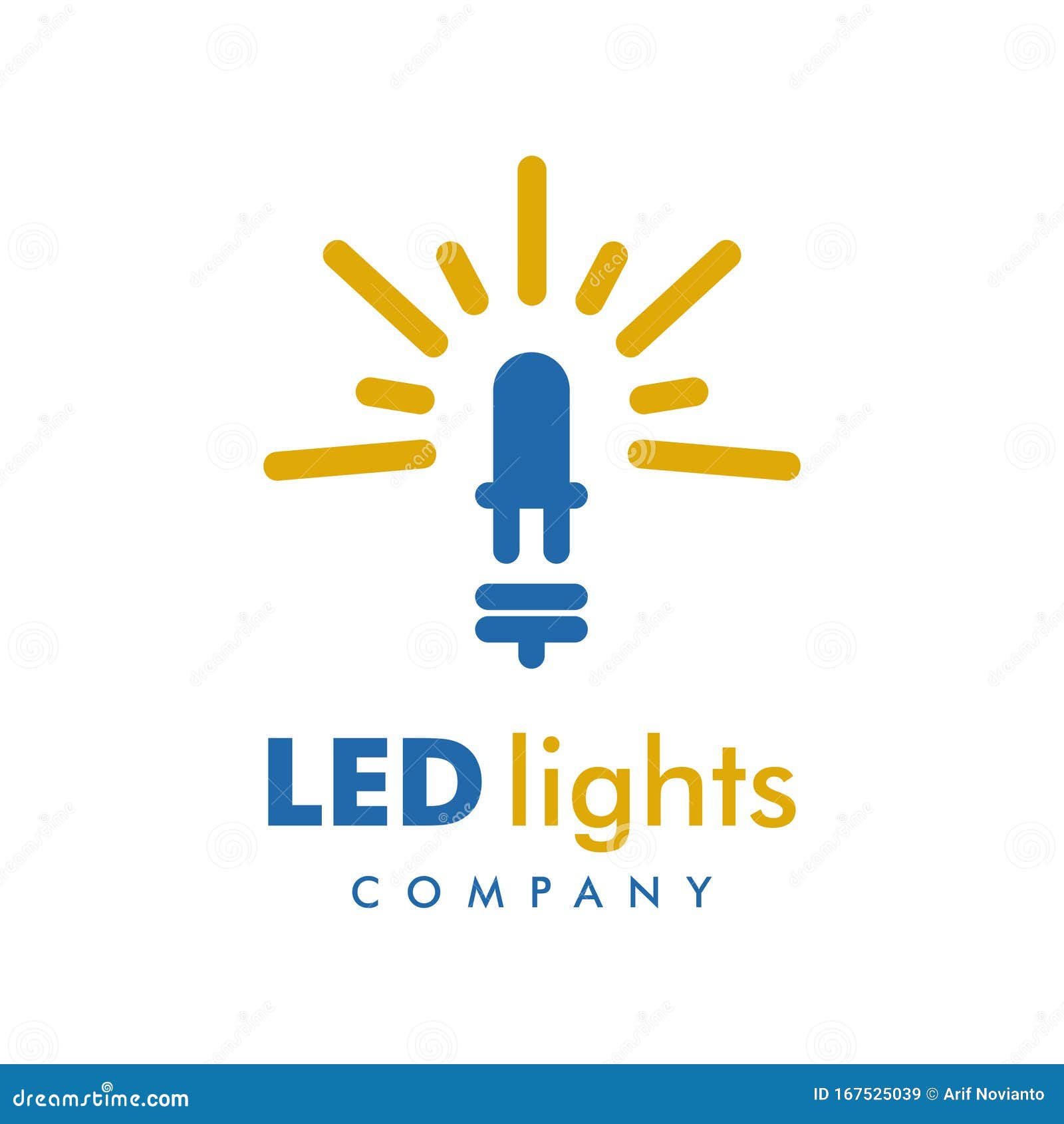 LED Light Logo Design Template Stock Vector - Illustration of lamp ...