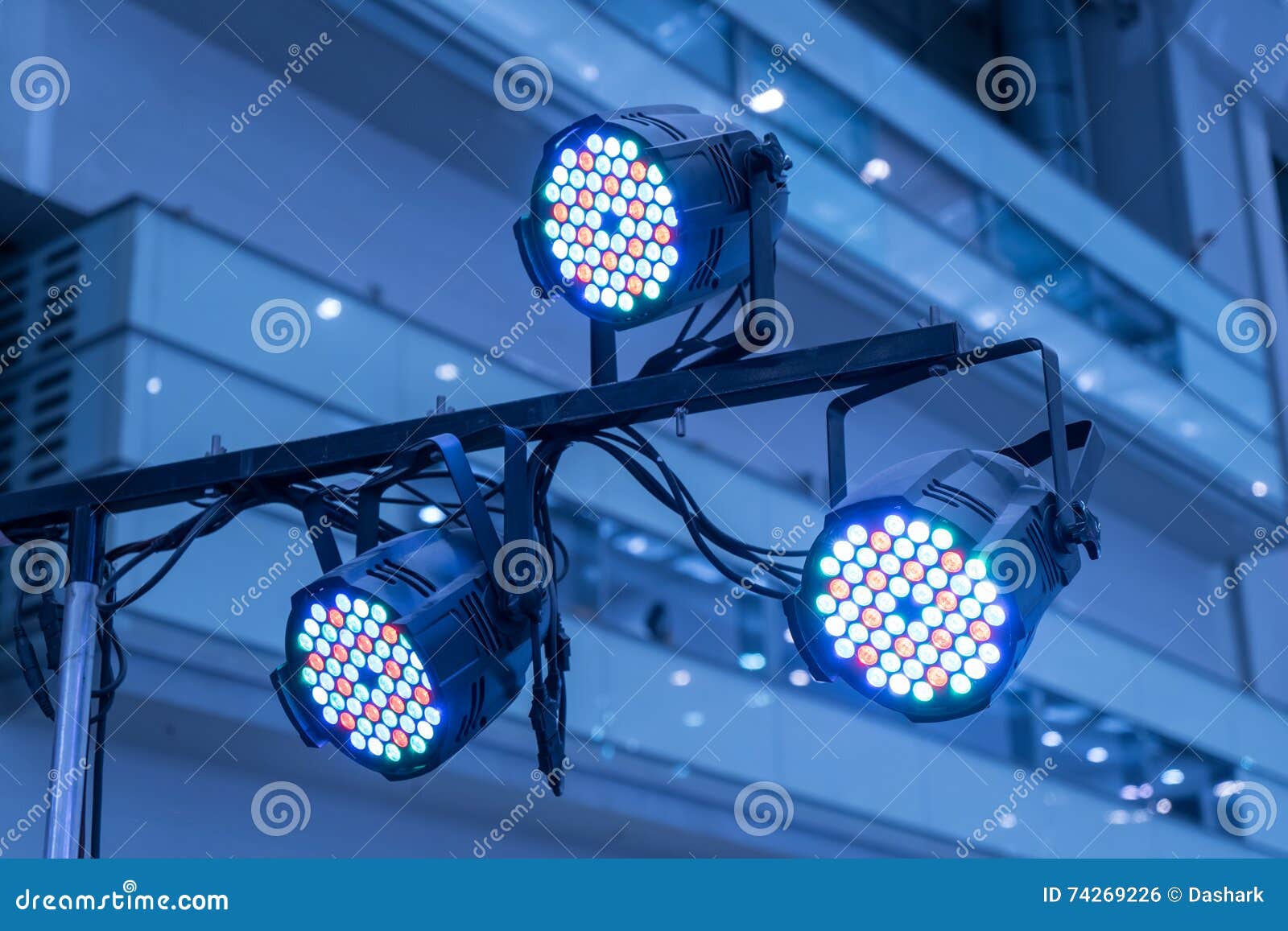 LED Light on mall stock photo. Image of electrical, construction - 74269226