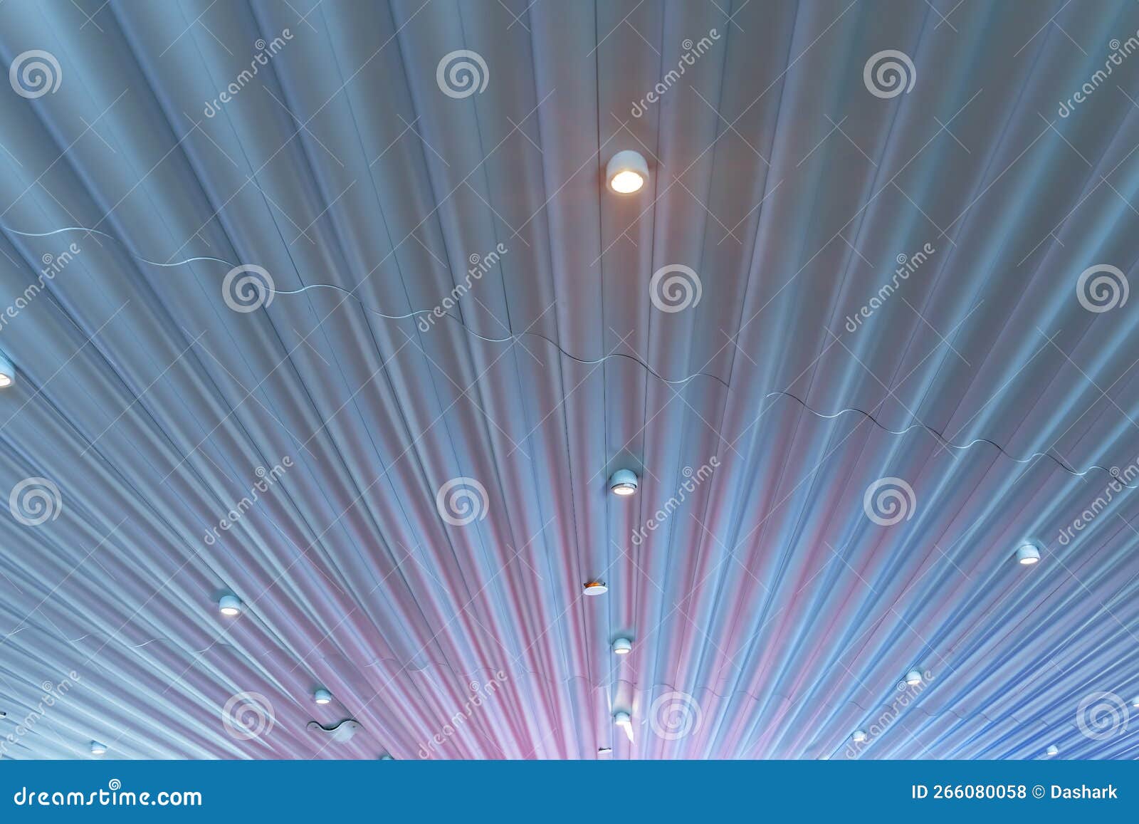 LED Light on metal roof stock photo. Image of background - 266080058