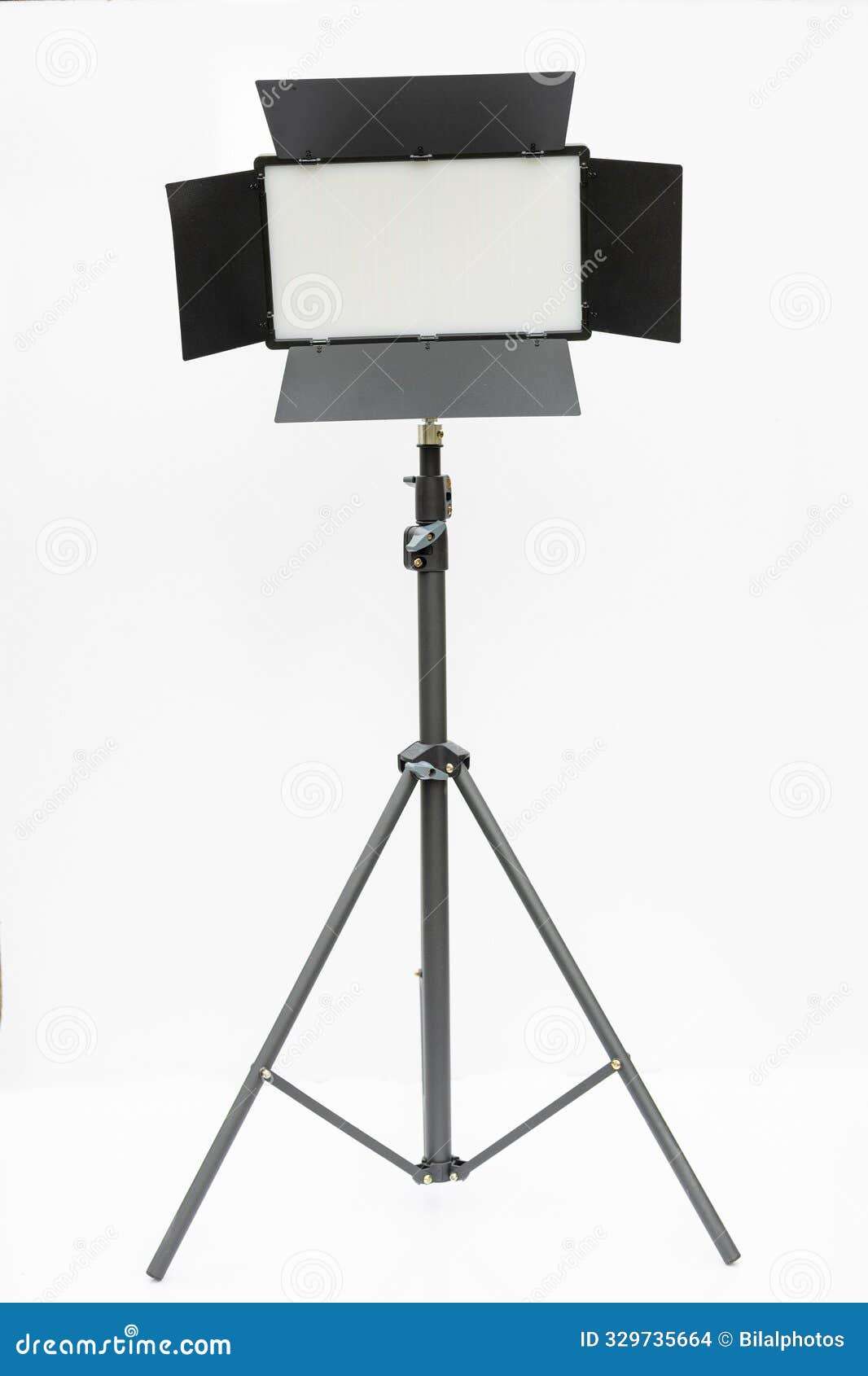 LED Light Panel on Stand. Professional Lighting Equipment Stock Photo ...