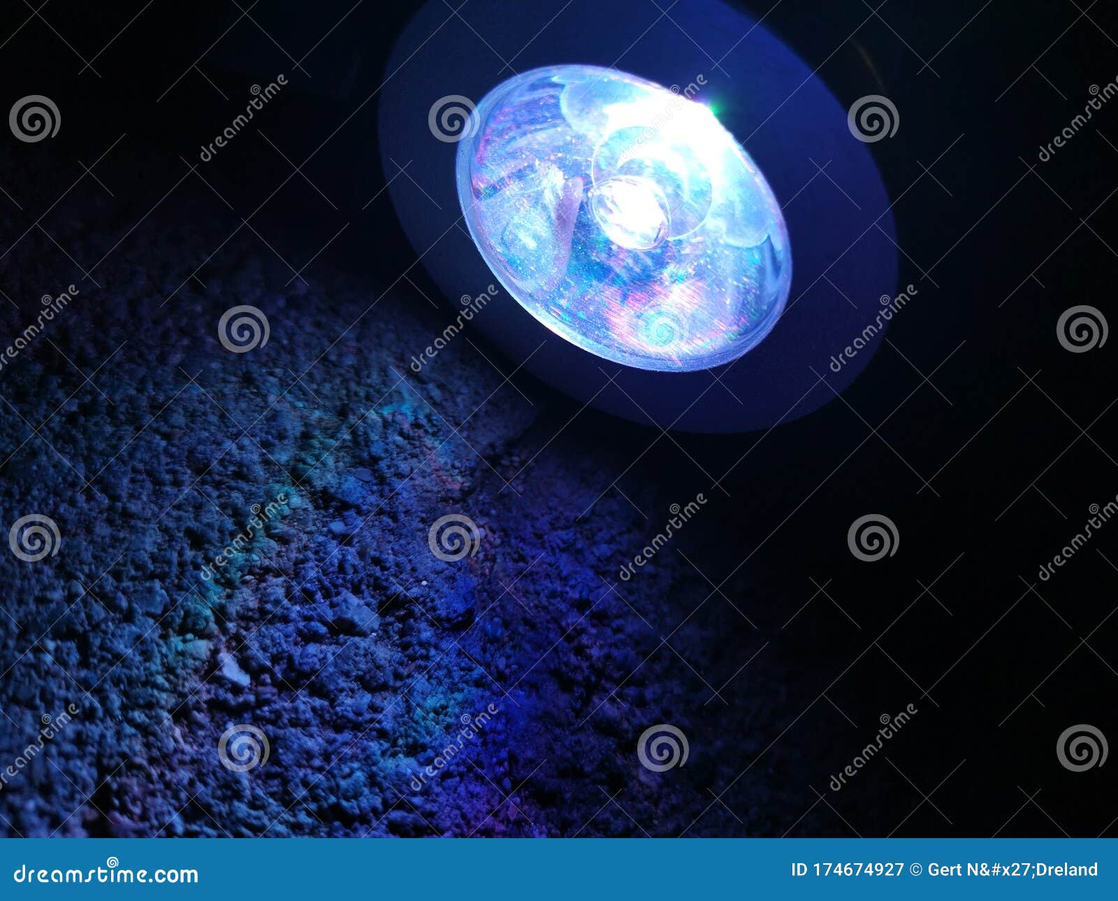 Led Light Shining on Pavement of Car Park Stock Image - Image of ...