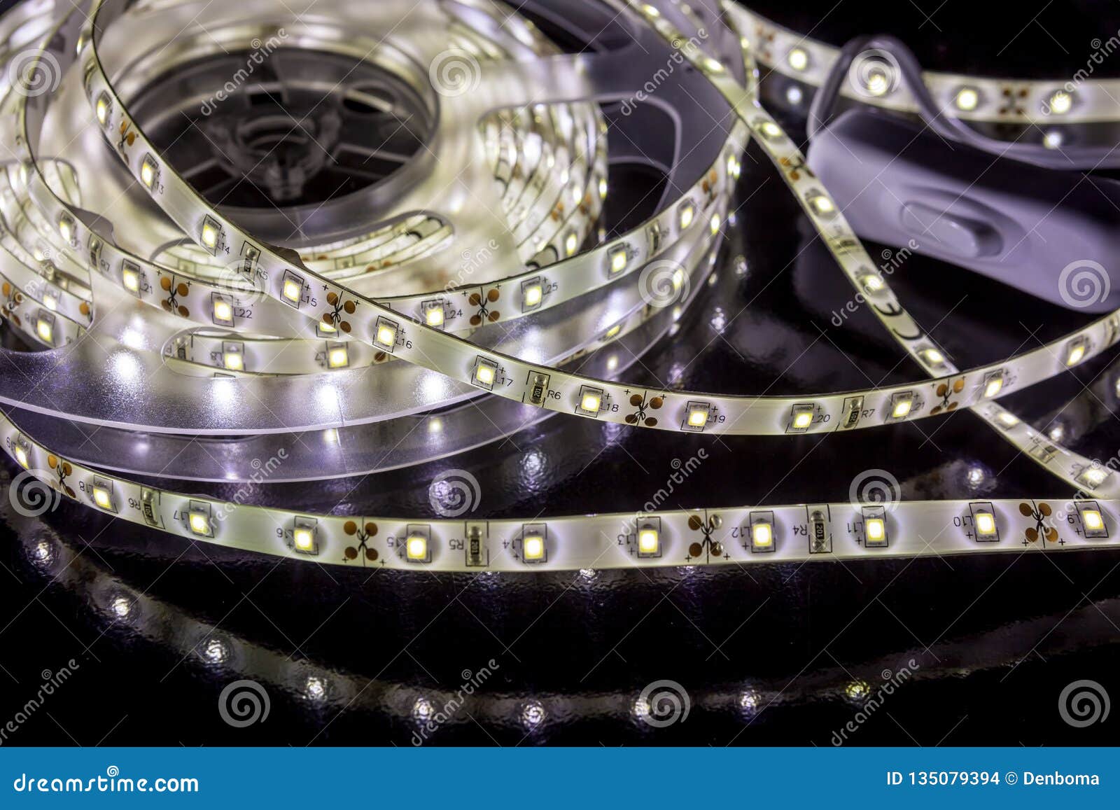 Led light stip stock photo. Image of collection, glow - 135079394