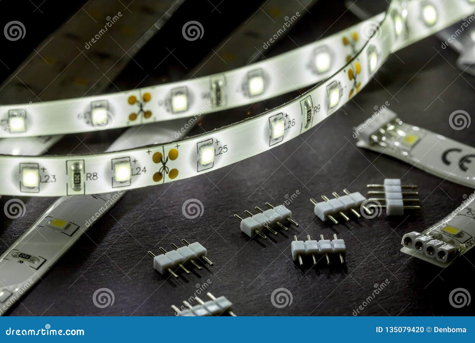 Led light stip stock photo. Image of object, bulbs, strip - 135079420