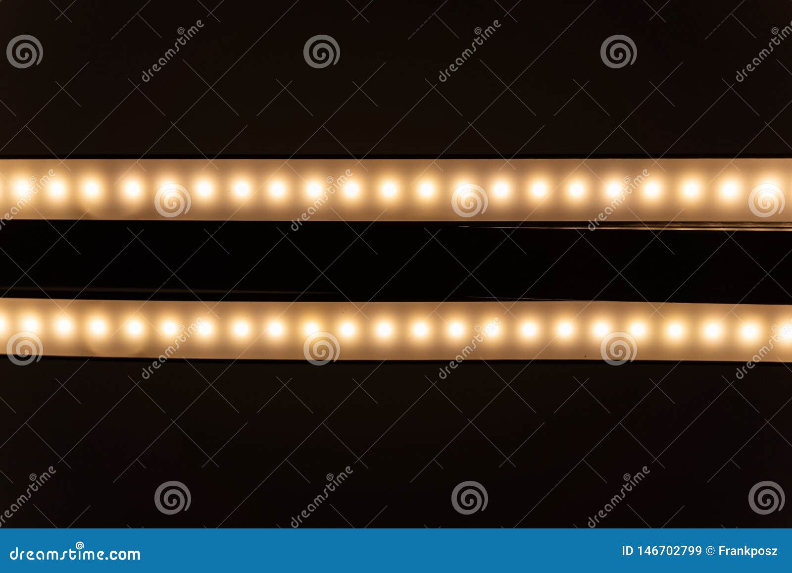 LED Light with Two Tubes Taken from Below with the Camera Stock Image ...