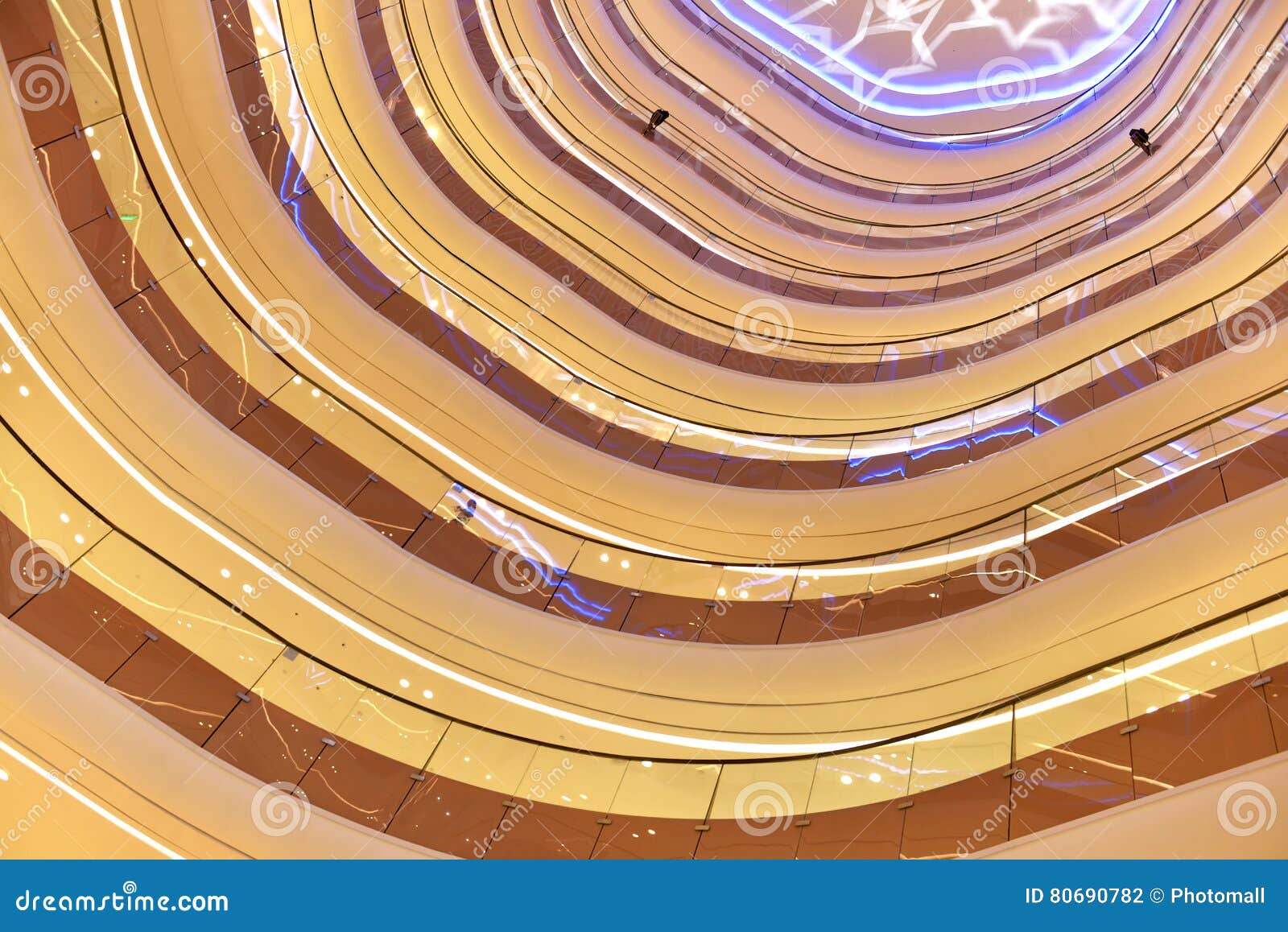 Led Light Used in Commercial Building Stock Photo - Image of circular ...