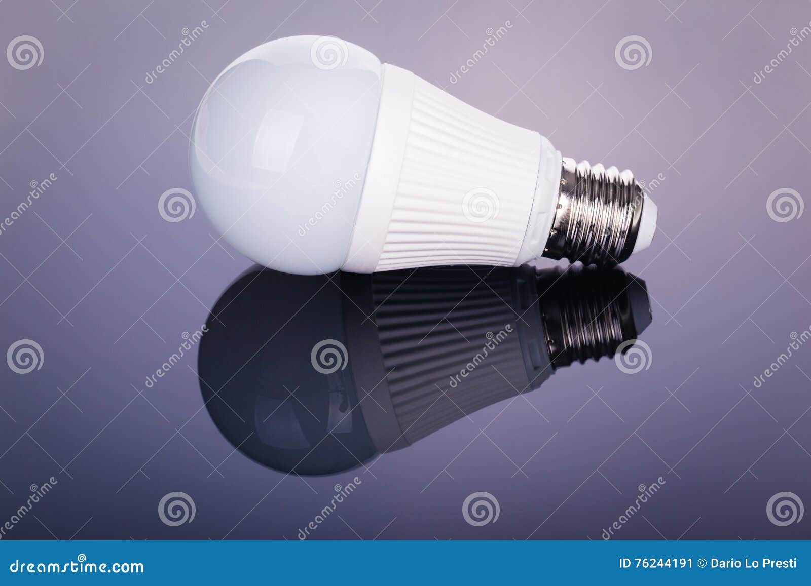 Led lightbulb reflection stock image. Image of innovation - 76244191