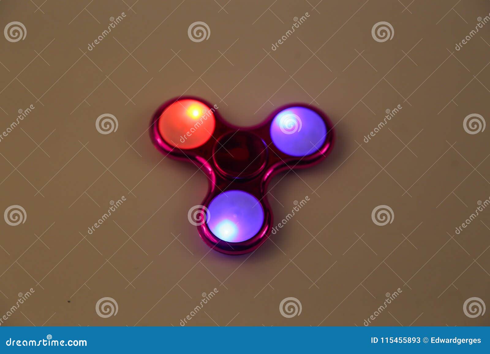 Led lighted Spinner stock image. Image of children, moving - 115455893