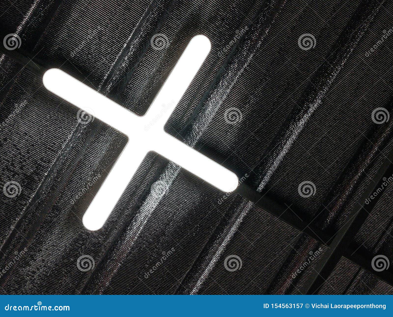 LED Lighting in X Alphabet Shape Installation on the Ceiling in House ...