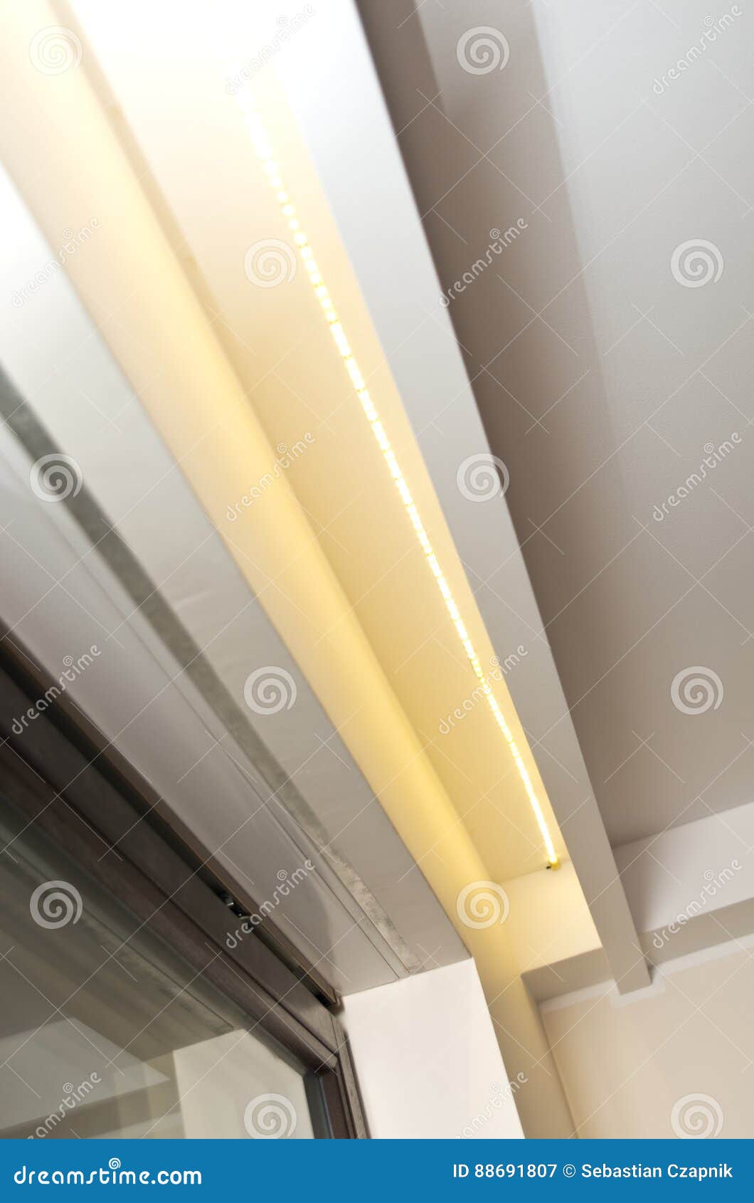 LED lighting on ceiling stock image. Image of trend, home - 88691807