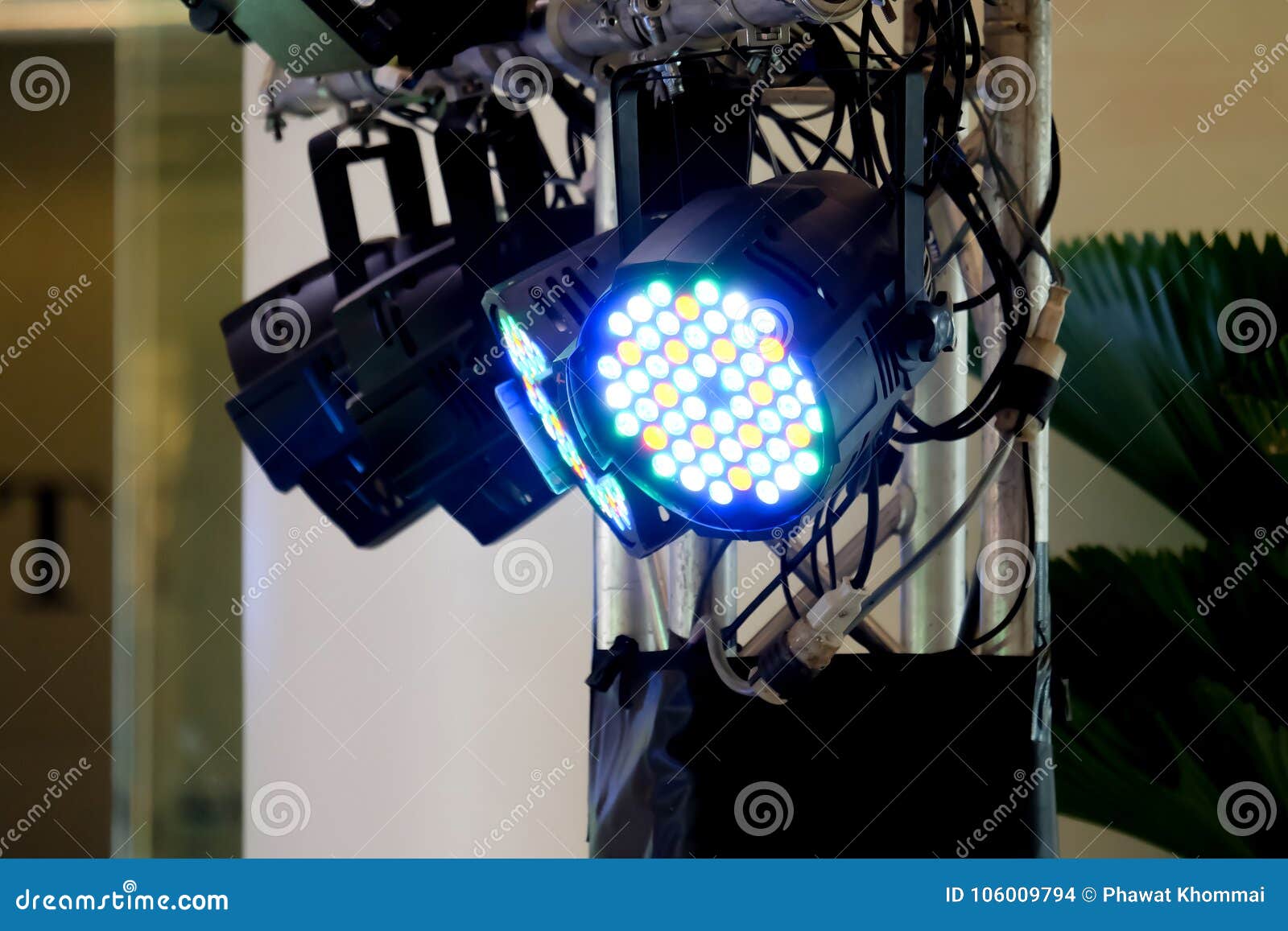 LED lighting equipment stock photo. Image of activity - 106009794