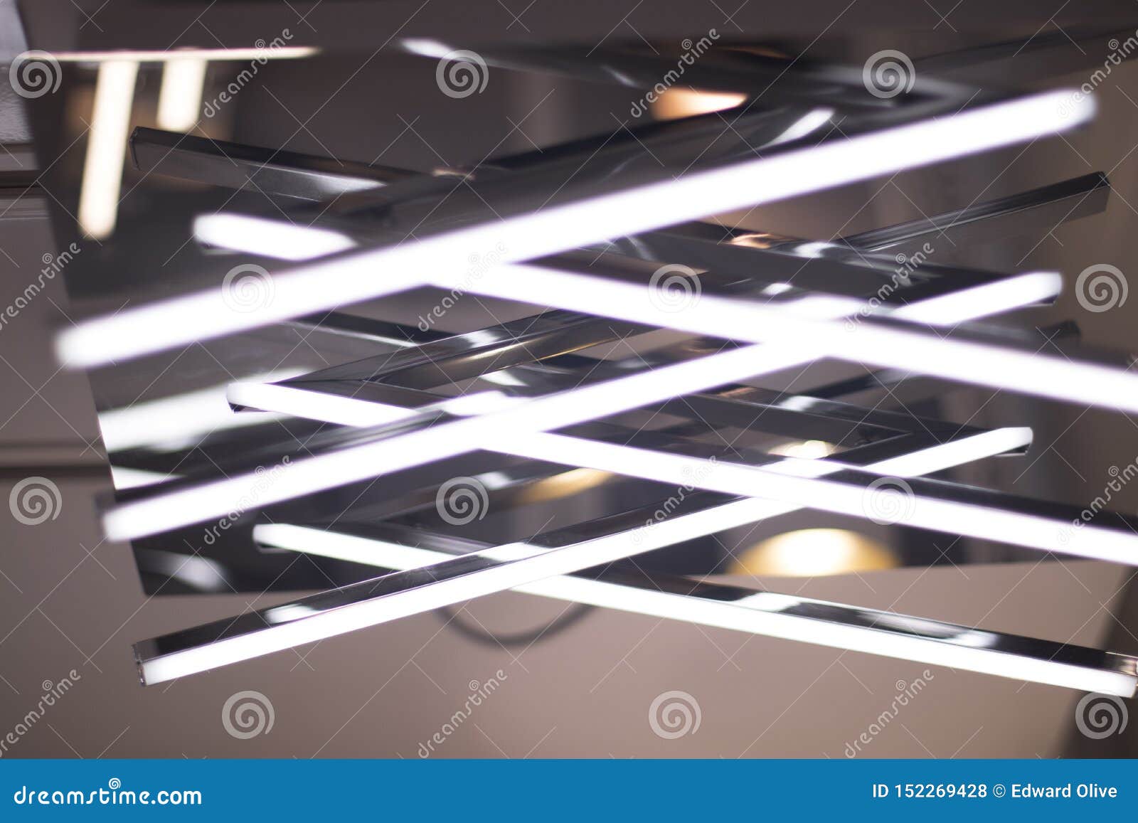 LED Lights Display in Store Stock Photo - Image of glass, background ...