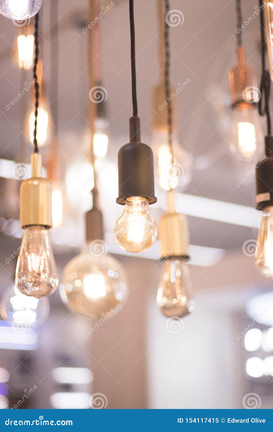 LED Lights Display in Store Stock Image - Image of inside, decoration ...