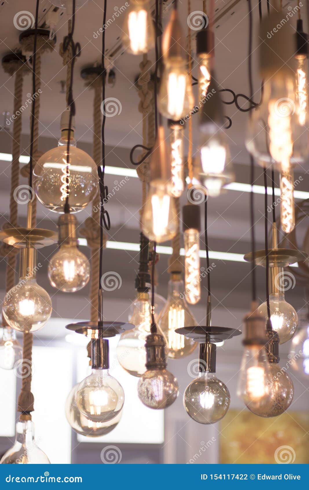 LED Lights Display in Store Stock Photo - Image of glass, shopping ...