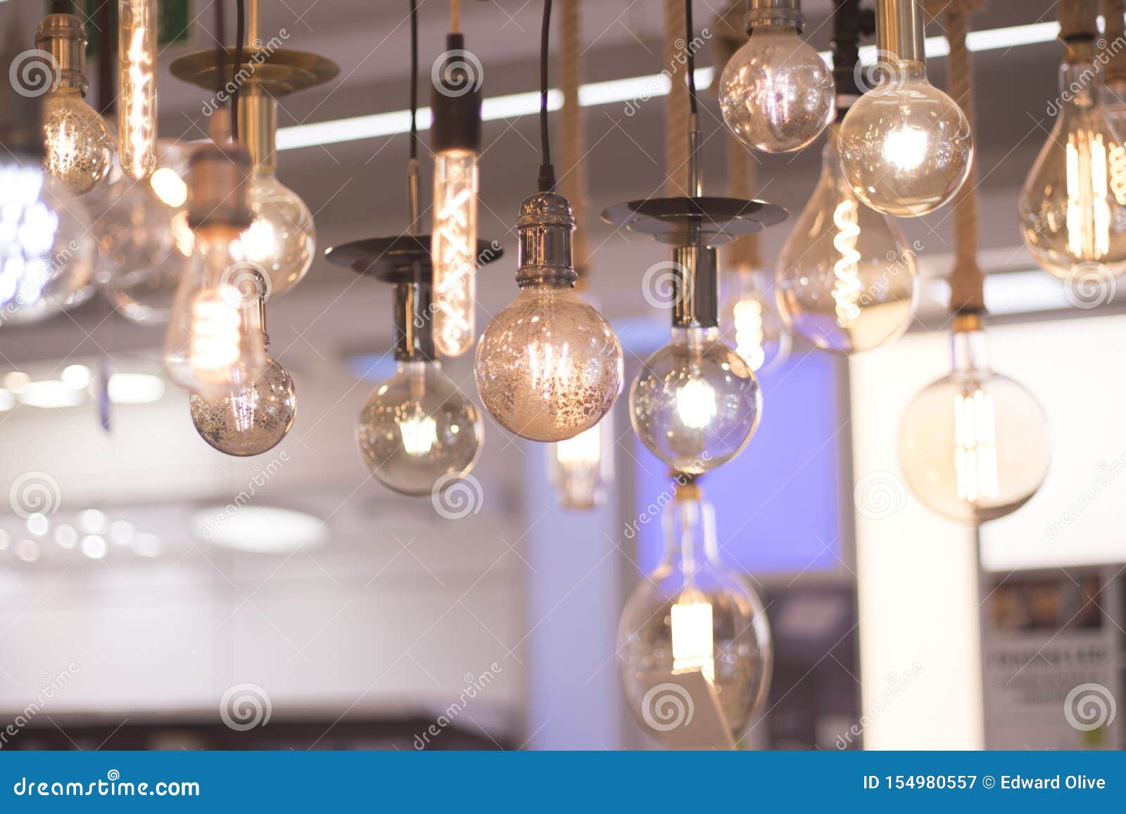 LED Lights Display in Store Stock Image - Image of chic, show: 154980557