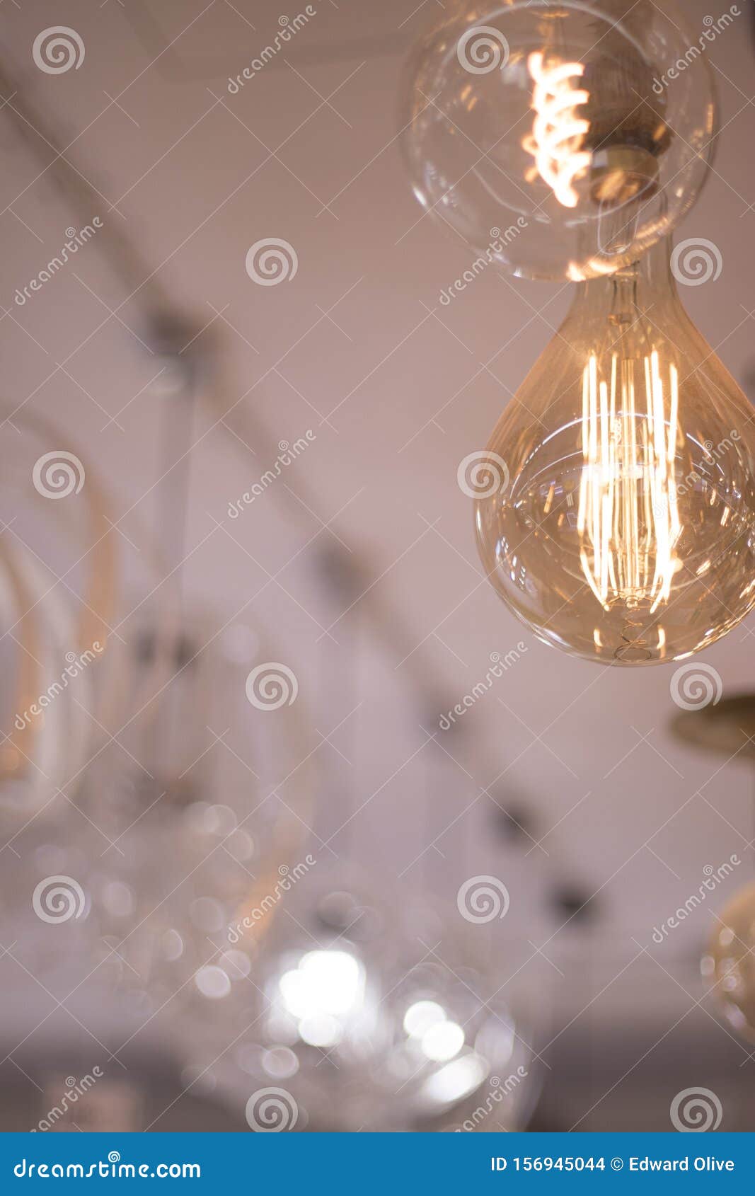 LED Lights Display in Store Stock Photo - Image of glass, decoration ...