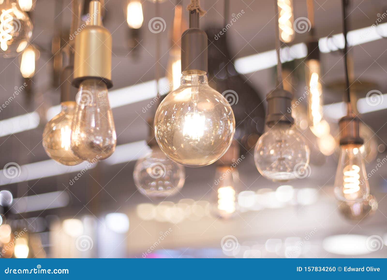 LED Lights Display in Store Stock Photo - Image of sale, retro: 157834260