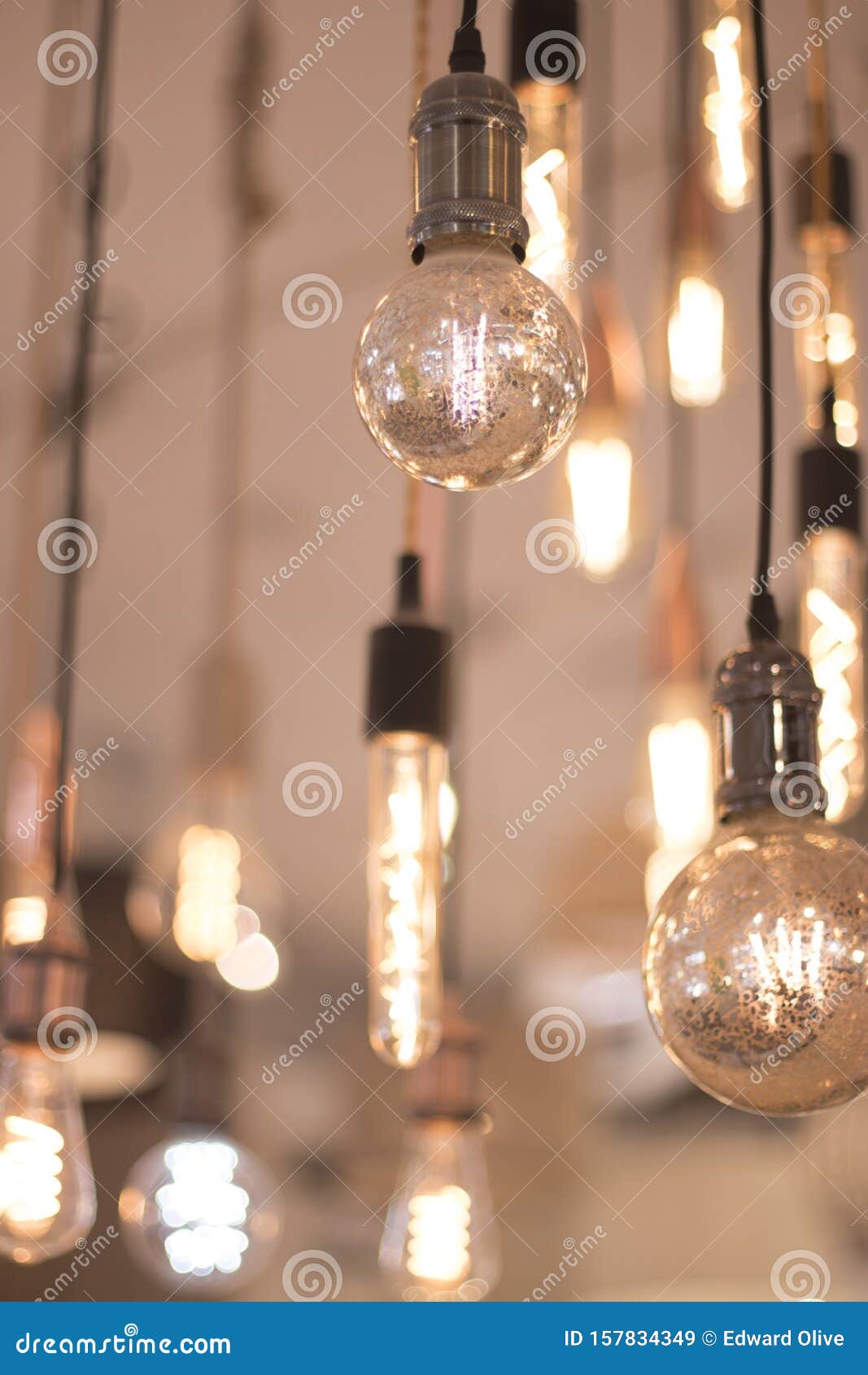 LED Lights Display in Store Stock Image - Image of decor, abstract ...