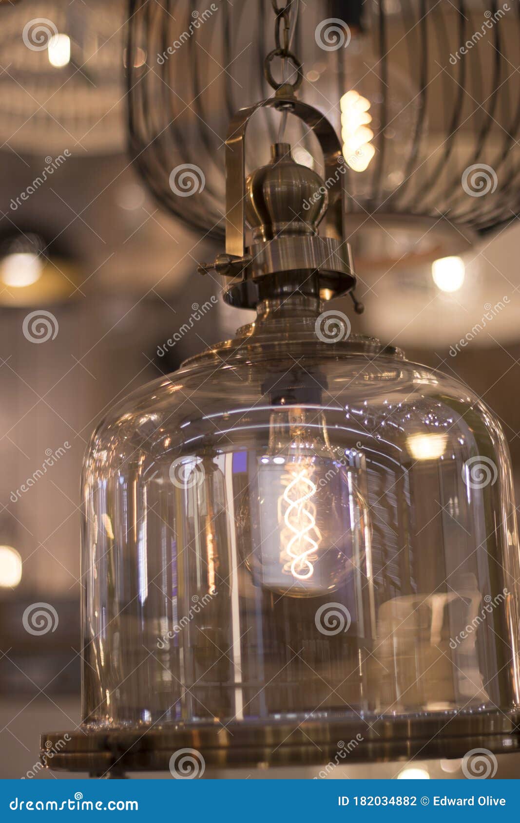 LED Lights Display in Store Stock Photo - Image of modern, edison ...