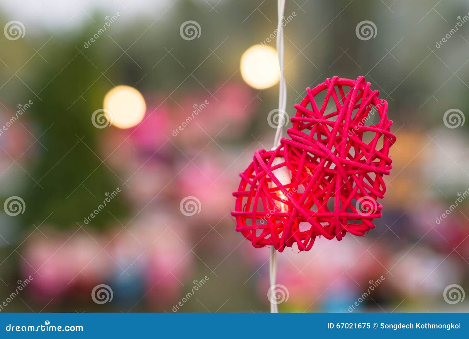 Led Lights in the Form of Red Heart-shaped Stock Image - Image of ...