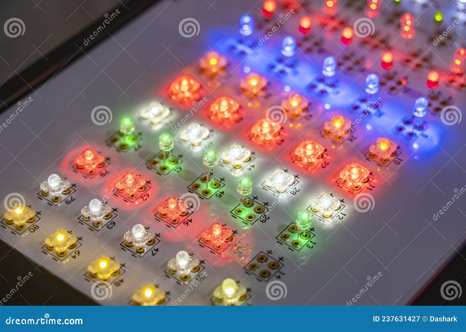 LED Lights. Multi-colored Light Bulbs for Illumination Stock Image ...