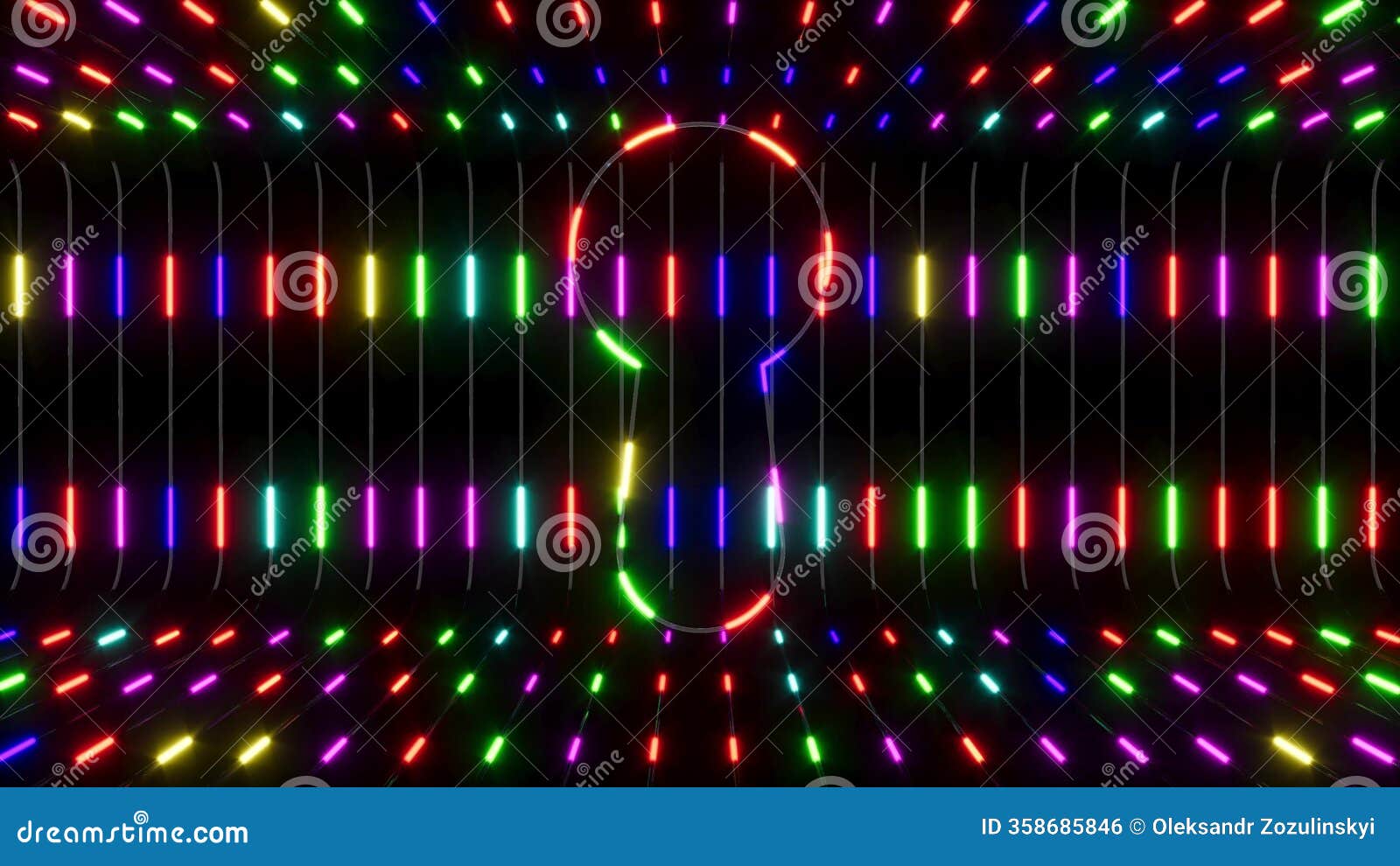 Led lights trail curve 3d stock illustration. Illustration of path ...