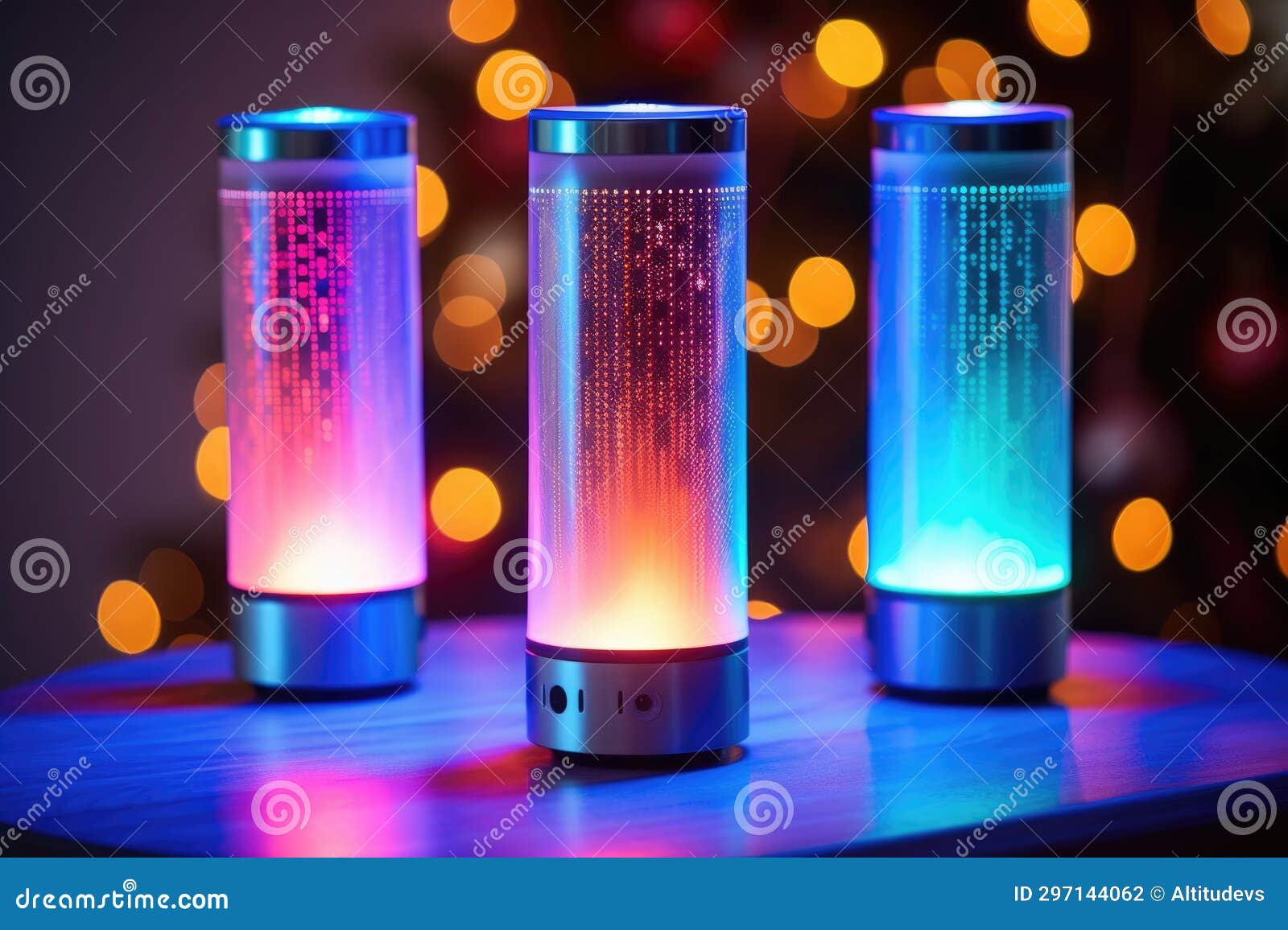 Led Lights with Voice-activated Assistant Integration Stock Photo ...