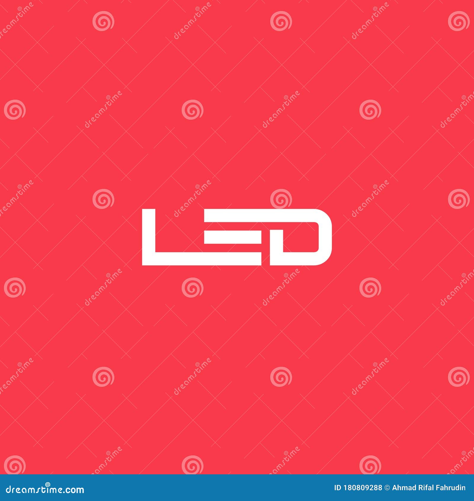 LED Logotype . LED Logo Design Vector Eps10 Stock Illustration ...