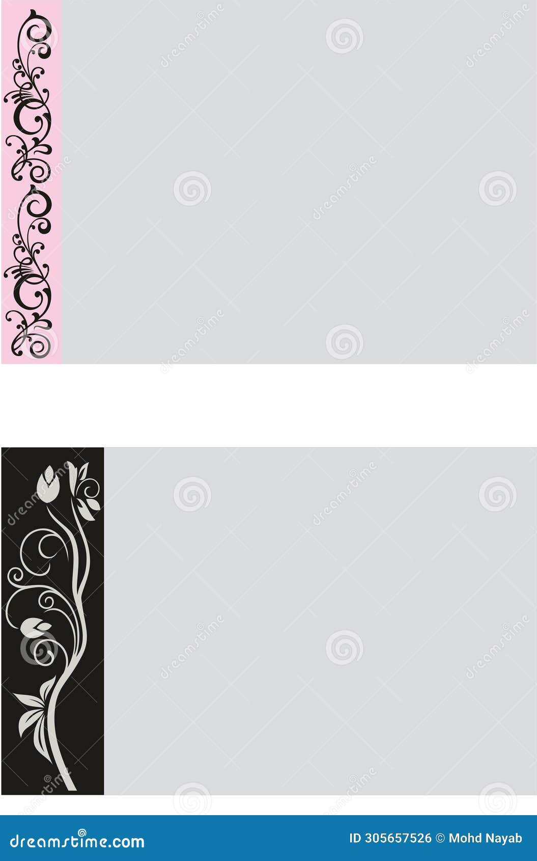 Led Mirror Glass Floral Border Pattern Frame, Design Vector ...