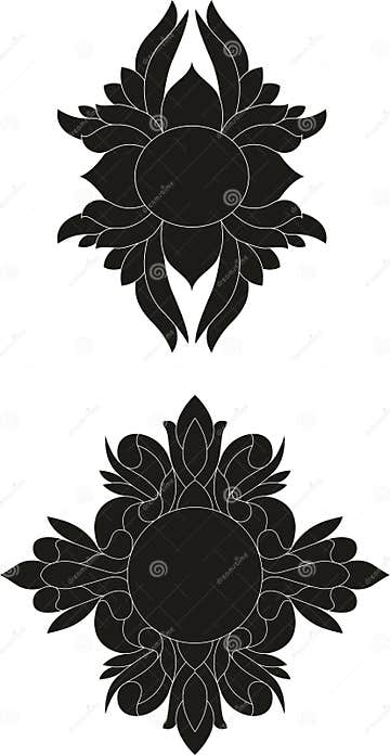 Led Mirror Glass Floral Border Pattern Frame, Design Vector ...