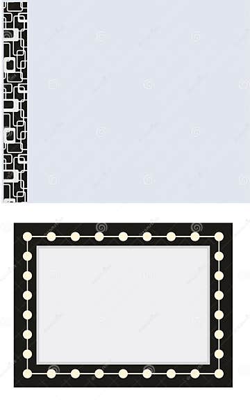 Led Mirror Glass Floral Border Pattern Frame, Design Vector ...