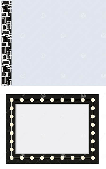 Led Mirror Glass Floral Border Pattern Frame, Design Vector ...