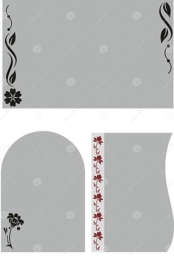 Led Mirror Glass Floral Border Pattern Frame, Design Vector ...