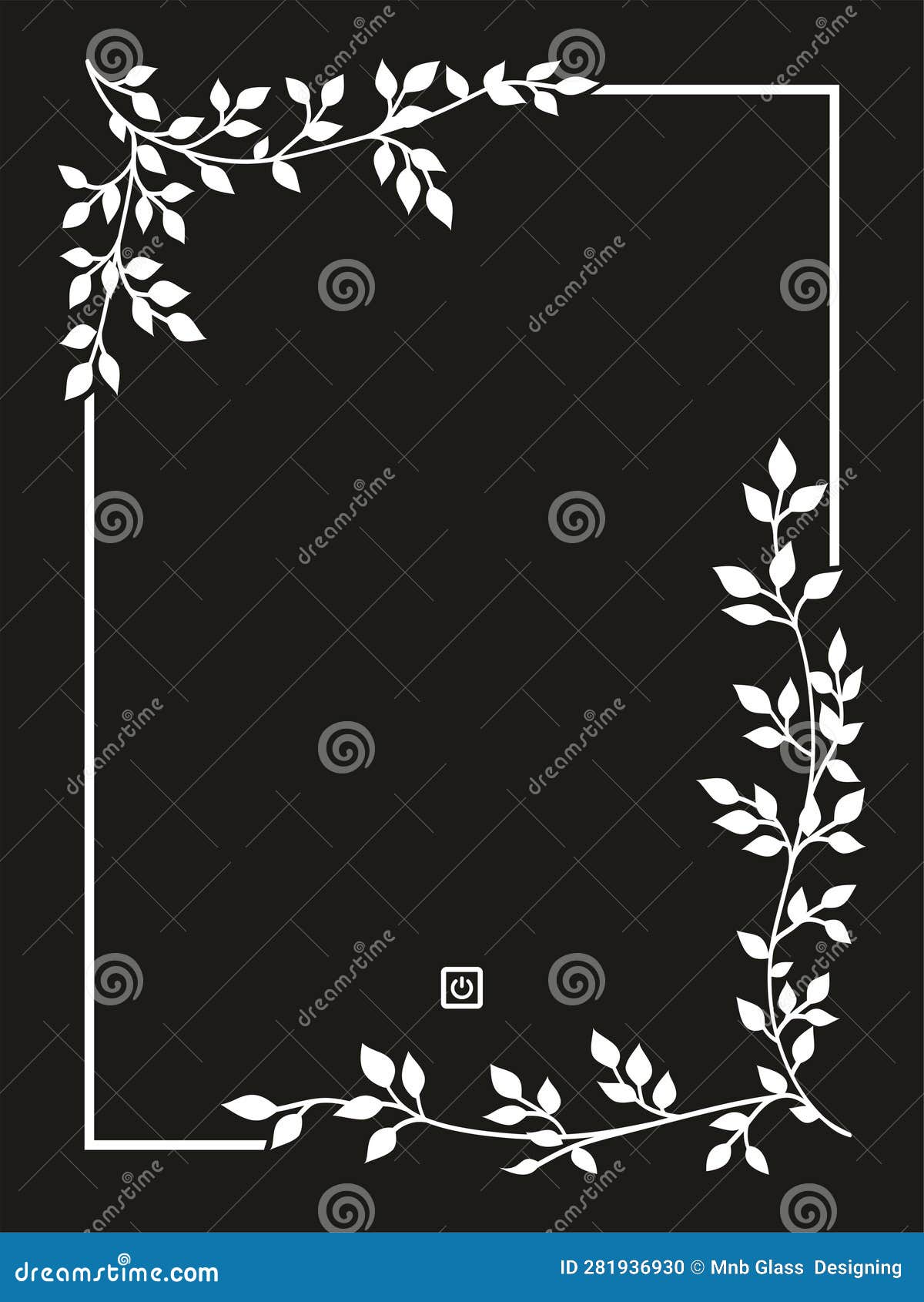 Led Mirrors Glass Border Design Vector CDR Stock Vector - Illustration ...